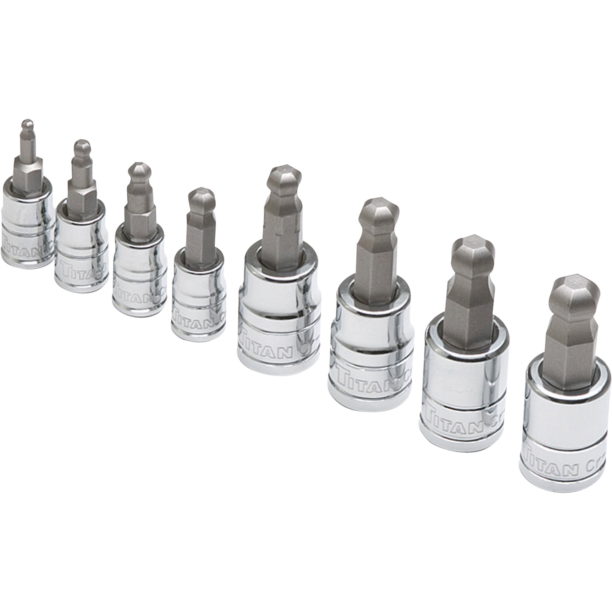 Titan Wobble Hex Bits — 8-Pc. SAE Set, Model# 16117 | Northern Tool