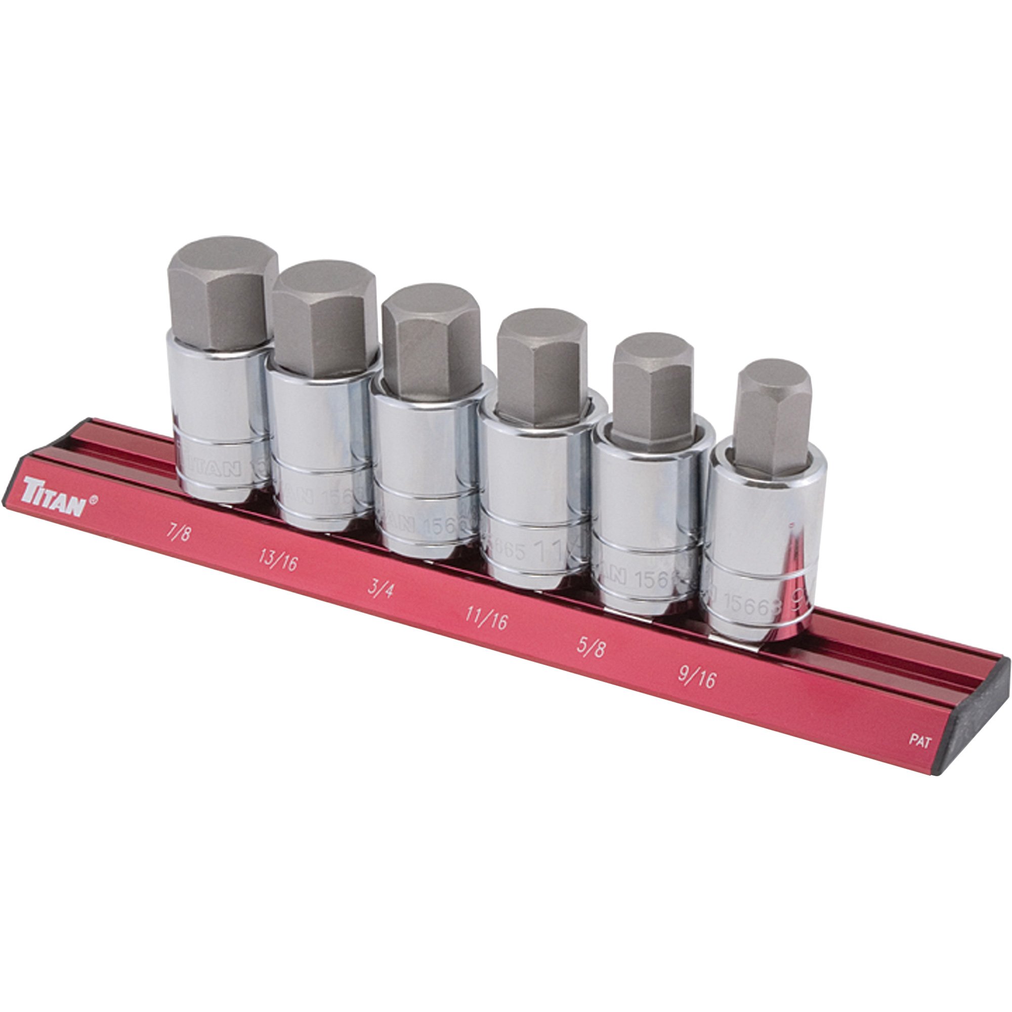 Titan Large SAE Hex Bit Socket Set — 6-Pc., Model# 16130 | Northern Tool