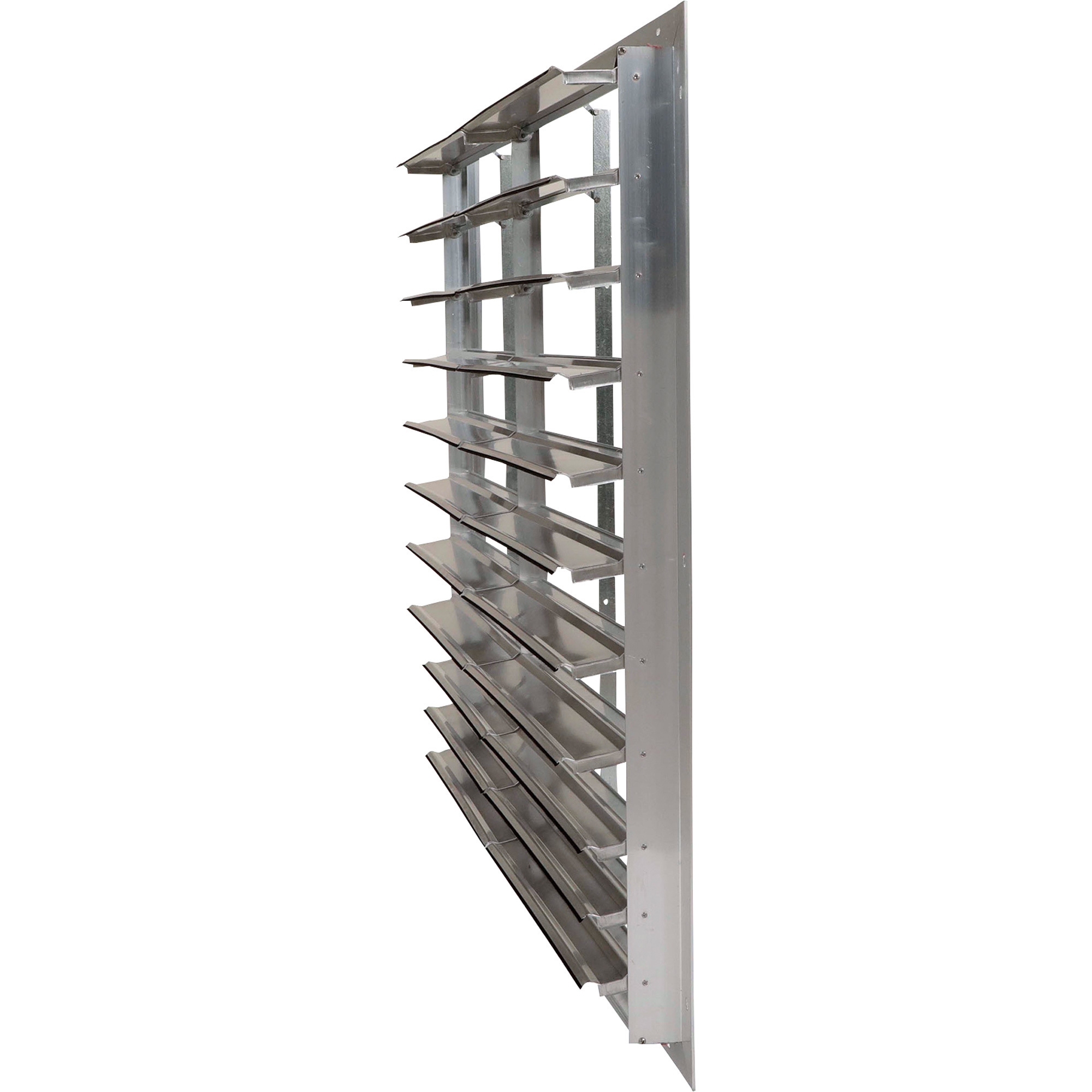 TPI Exhaust Fan Shutters - 42in., Aluminum, Weather Stripping, Model ...