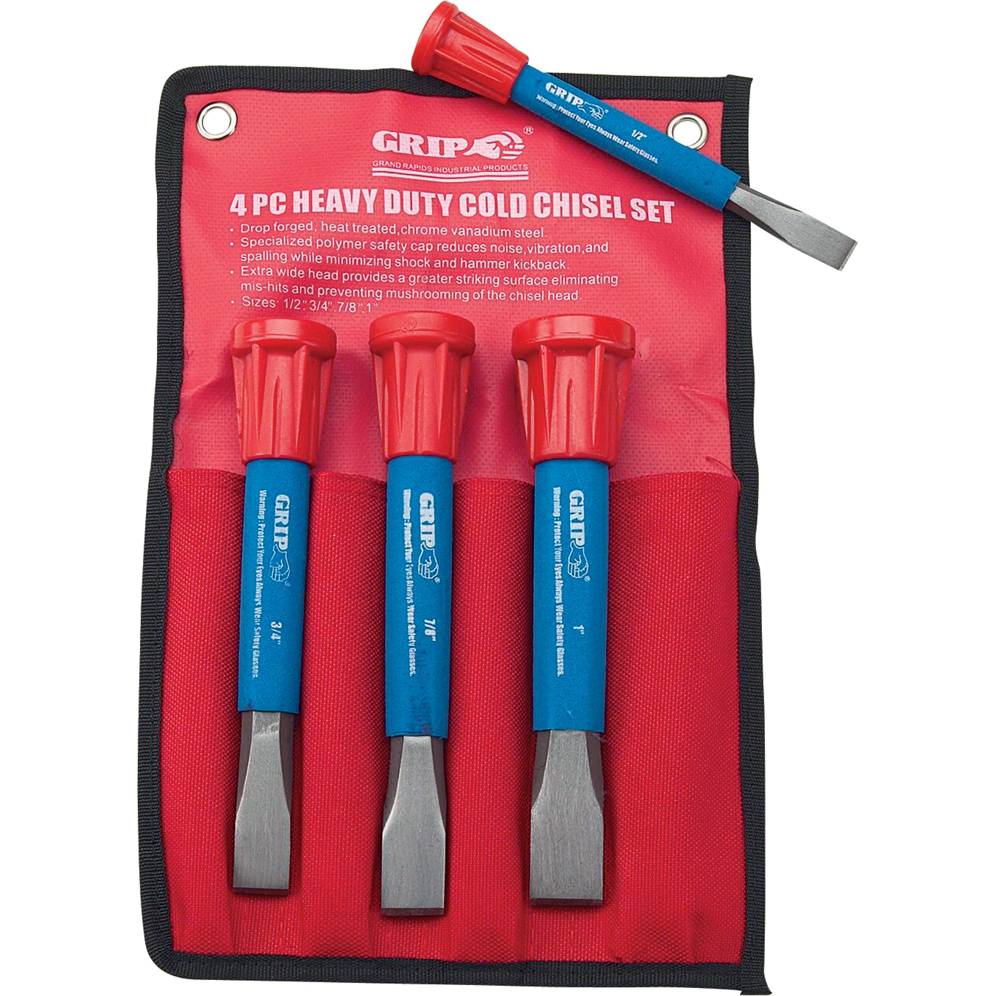 Grip-On Tools Heavy-Duty Cold Chisels — 4-Pc. Set, Model# 61126 ...
