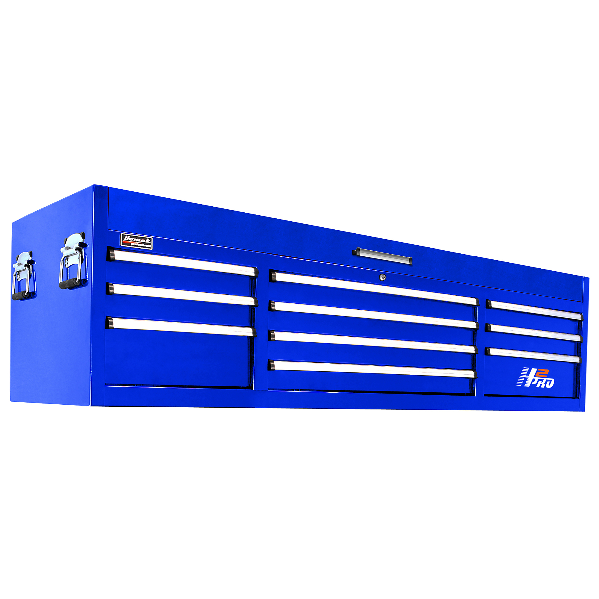 Homak H2PRO 72in., 10-Drawer Top Tool Chest, 71 3/4in.W x 21 3/4in.D x ...