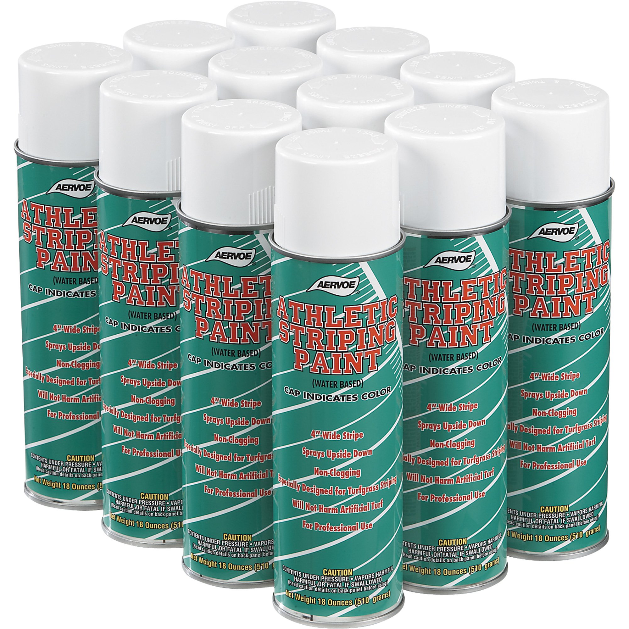 Aervoe Athletic White Striping Paint — 12-Pk. Case, 18-Oz. Cans ...