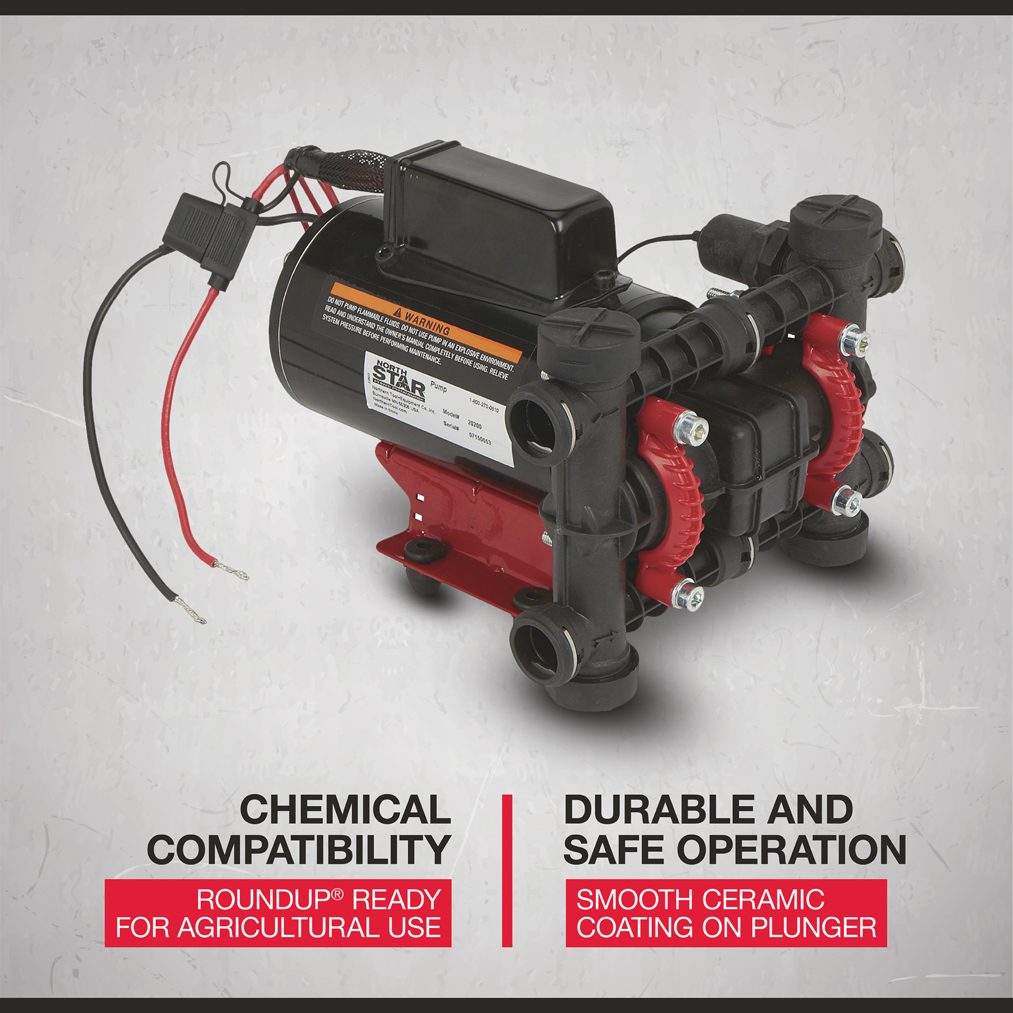 NorthStar NSQ Series On-Demand Plunger Sprayer Pump with Quick-Connect Ports, 2 GPM, 12 Volt ...