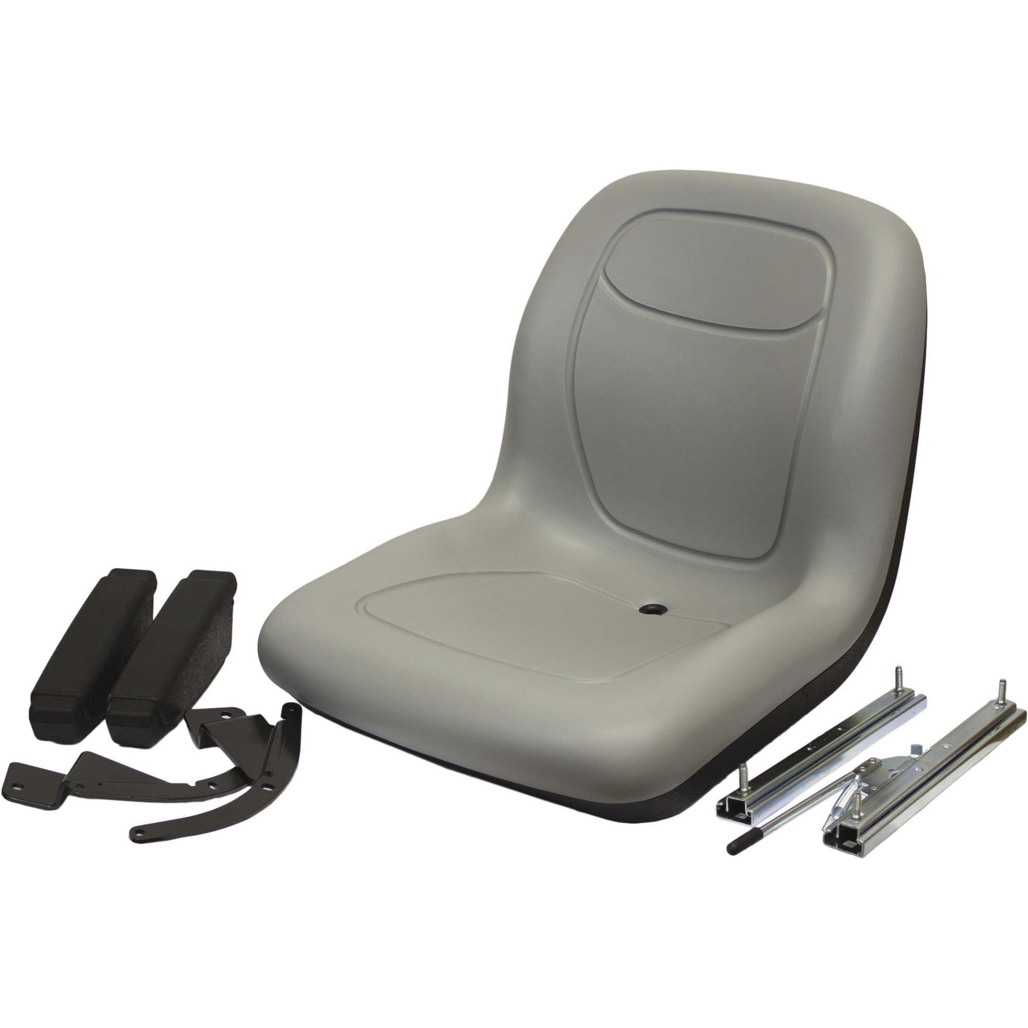 Milsco XB180 Seat with Slide Rail and Armrests, Gray, Model# 6778 ...