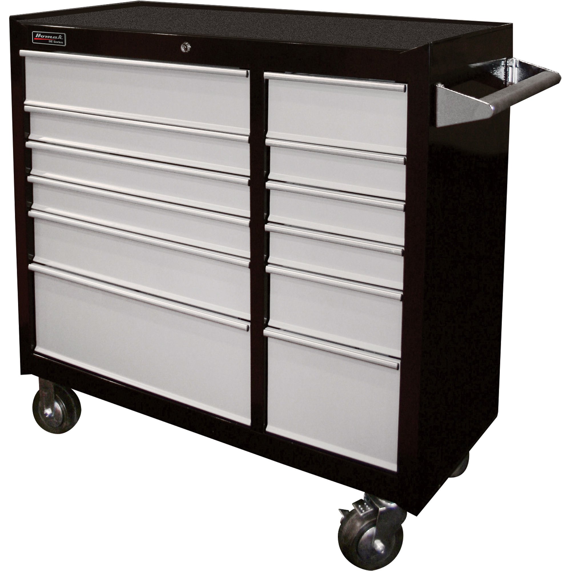 Homak SE Series 41in. 12-Drawer Rolling Tool Cabinet — Black, 40 3/8in ...