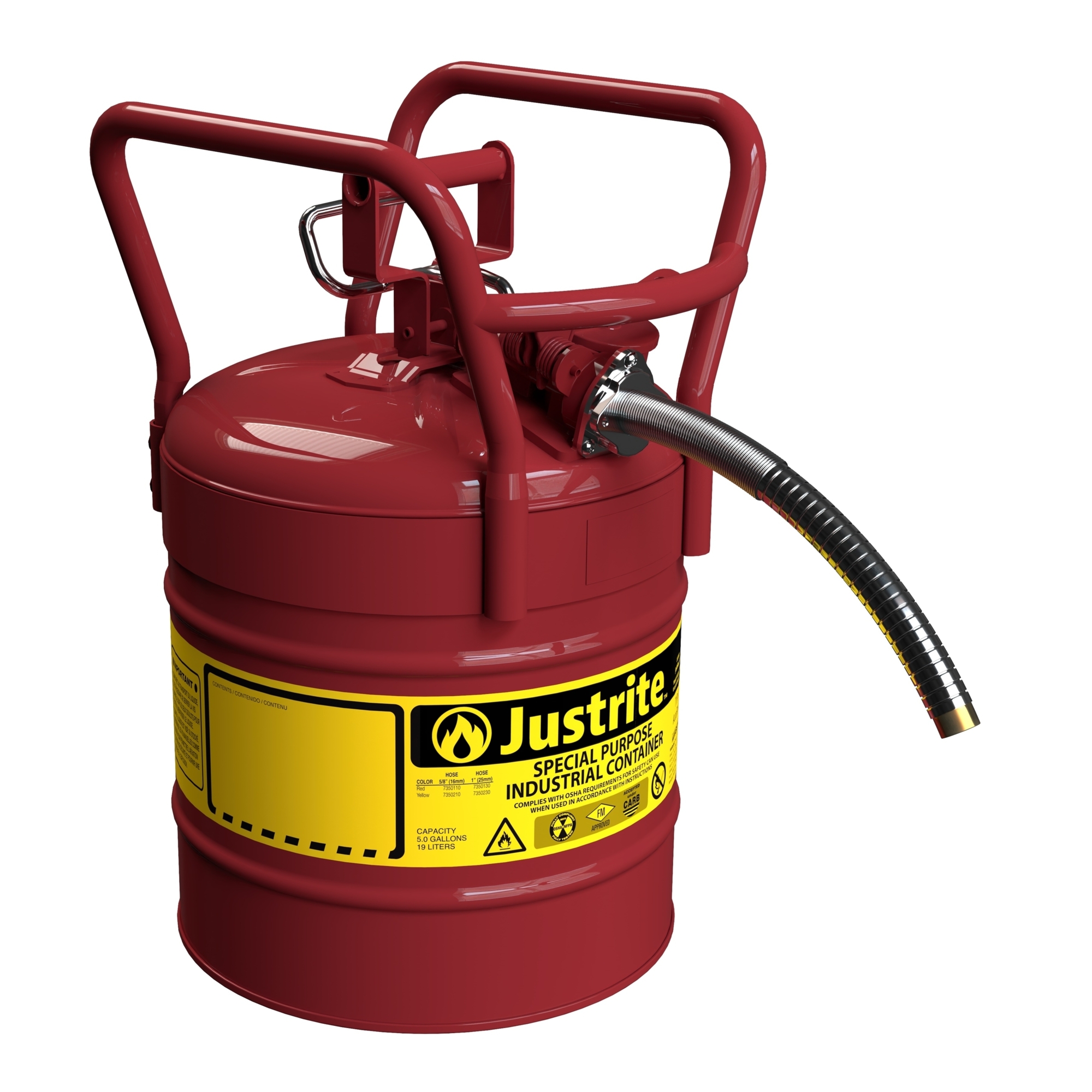 JustRite Safety Gas Can, 5-Gallon, Model# 7350130 | Northern Tool