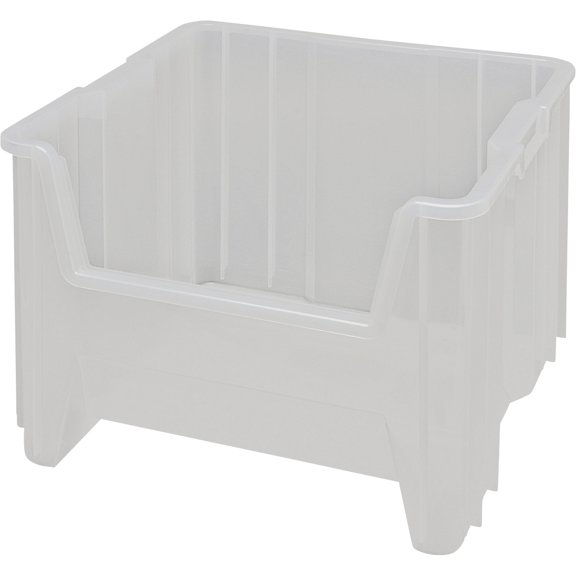 Quantum Storage Clear Hopper Storage Bins, 2 bins: 17 1/2in.L x 16 1 ...