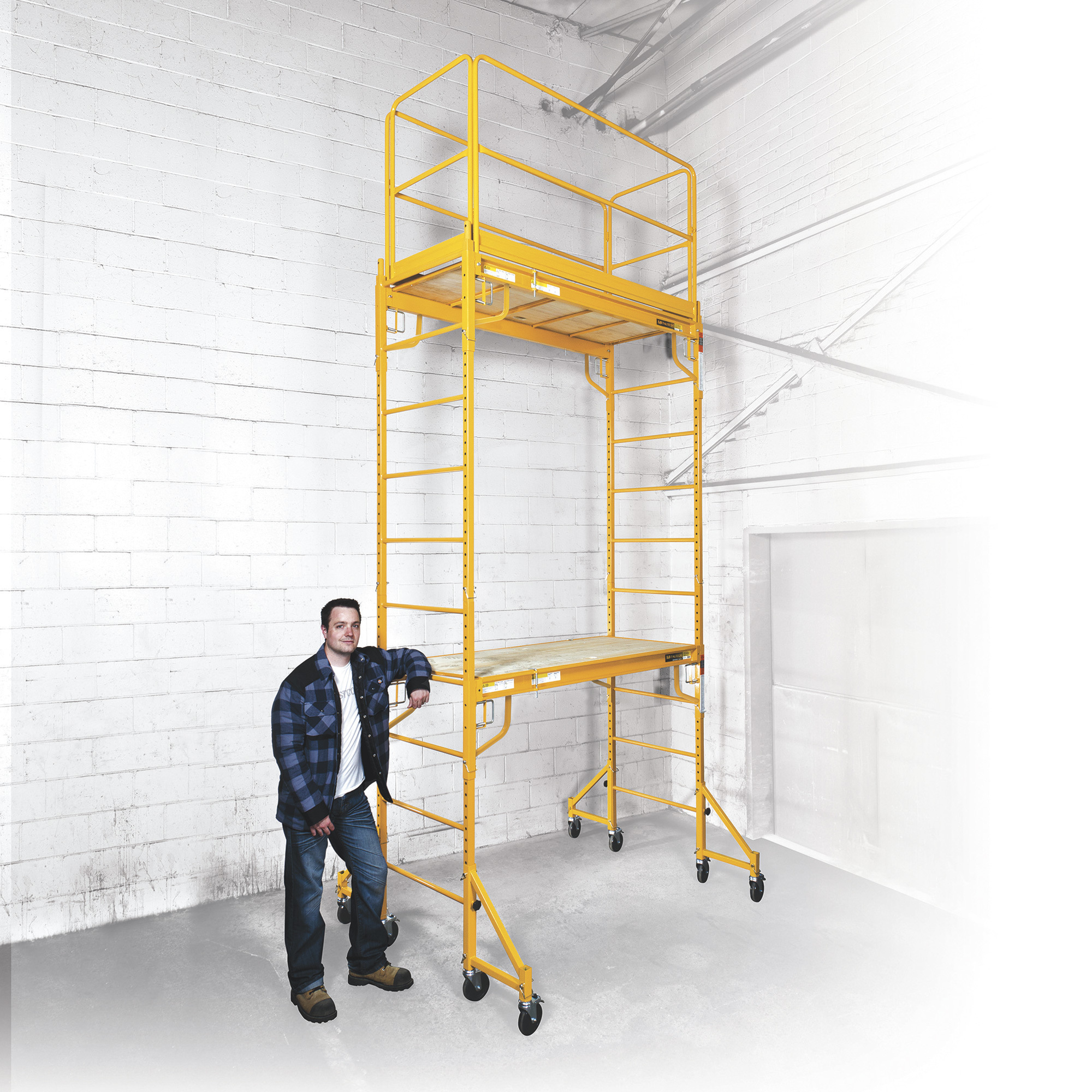 Metaltech Multipurpose Maxi Square Baker-Style Rolling Scaffold Tower ...