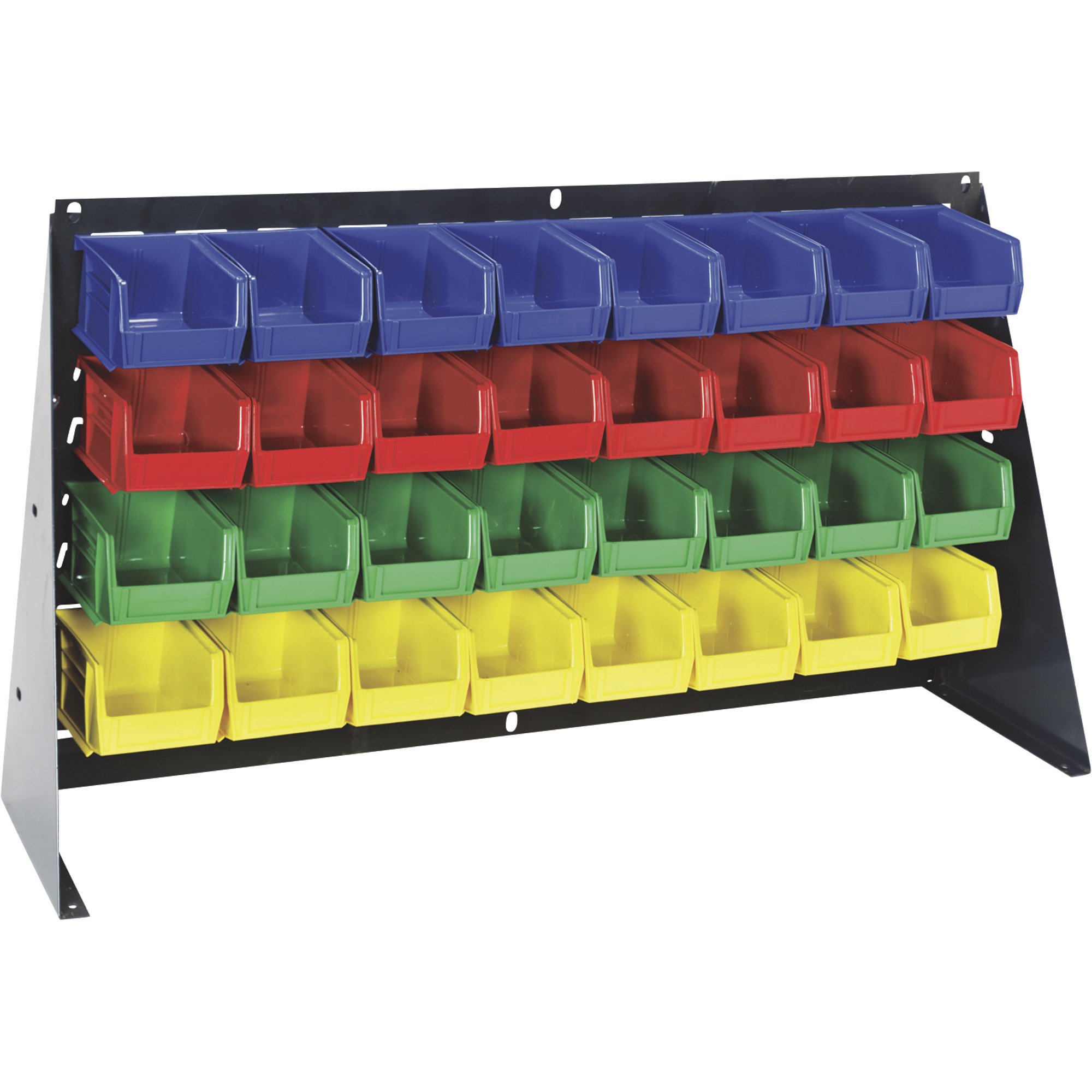 Quantum Storage Bench Rack with 32 Bins — 36in.L x 8in.W x 19in.H Rack ...
