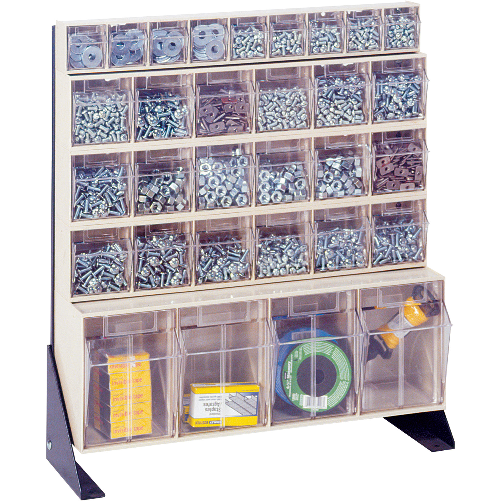 Quantum Storage Single Sided Floor Stand Unit with Tip Out Bins, 8in. x ...