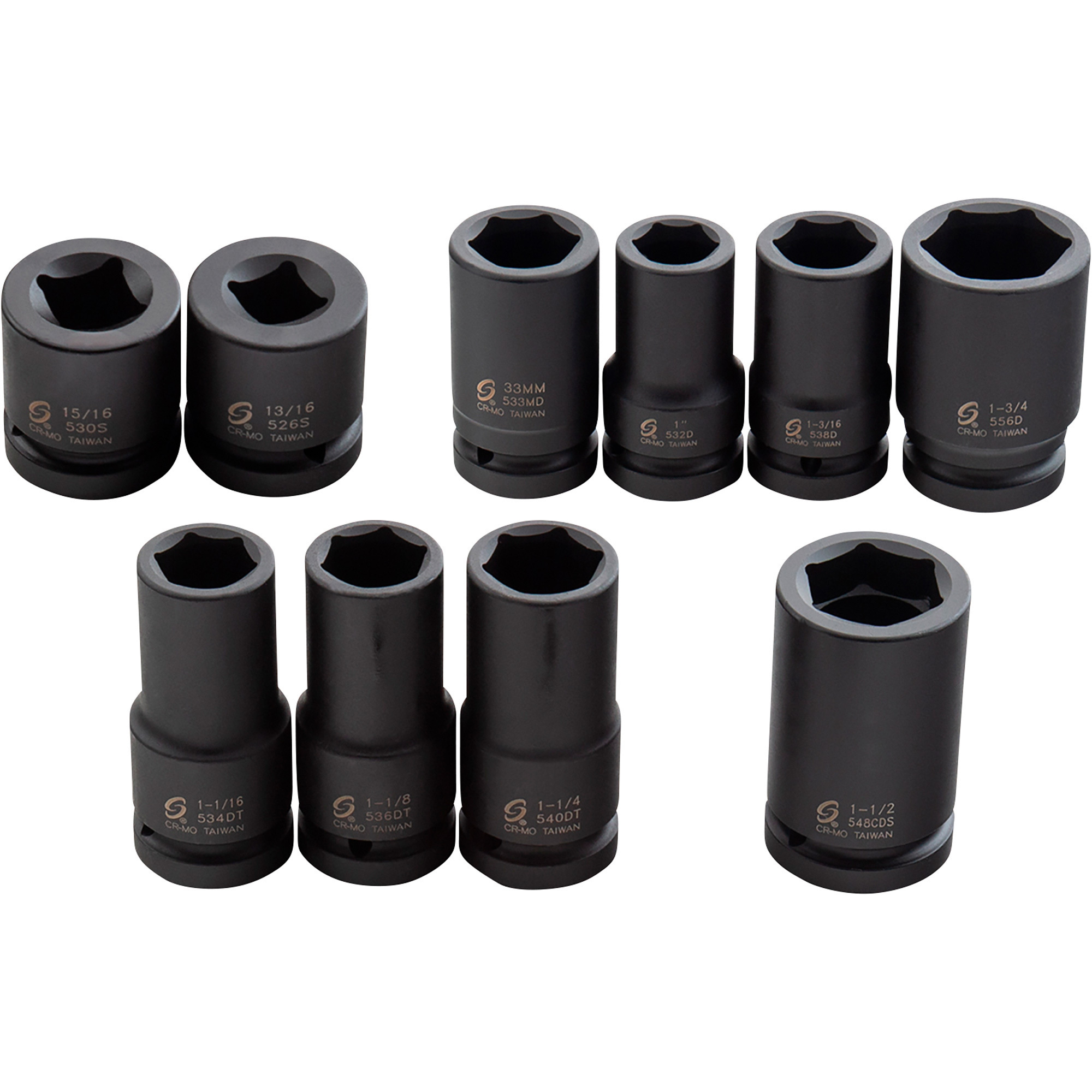 Sunex Tools Heavy-Duty Wheel Impact Socket Set - 10-Pc., 1in. Drive ...
