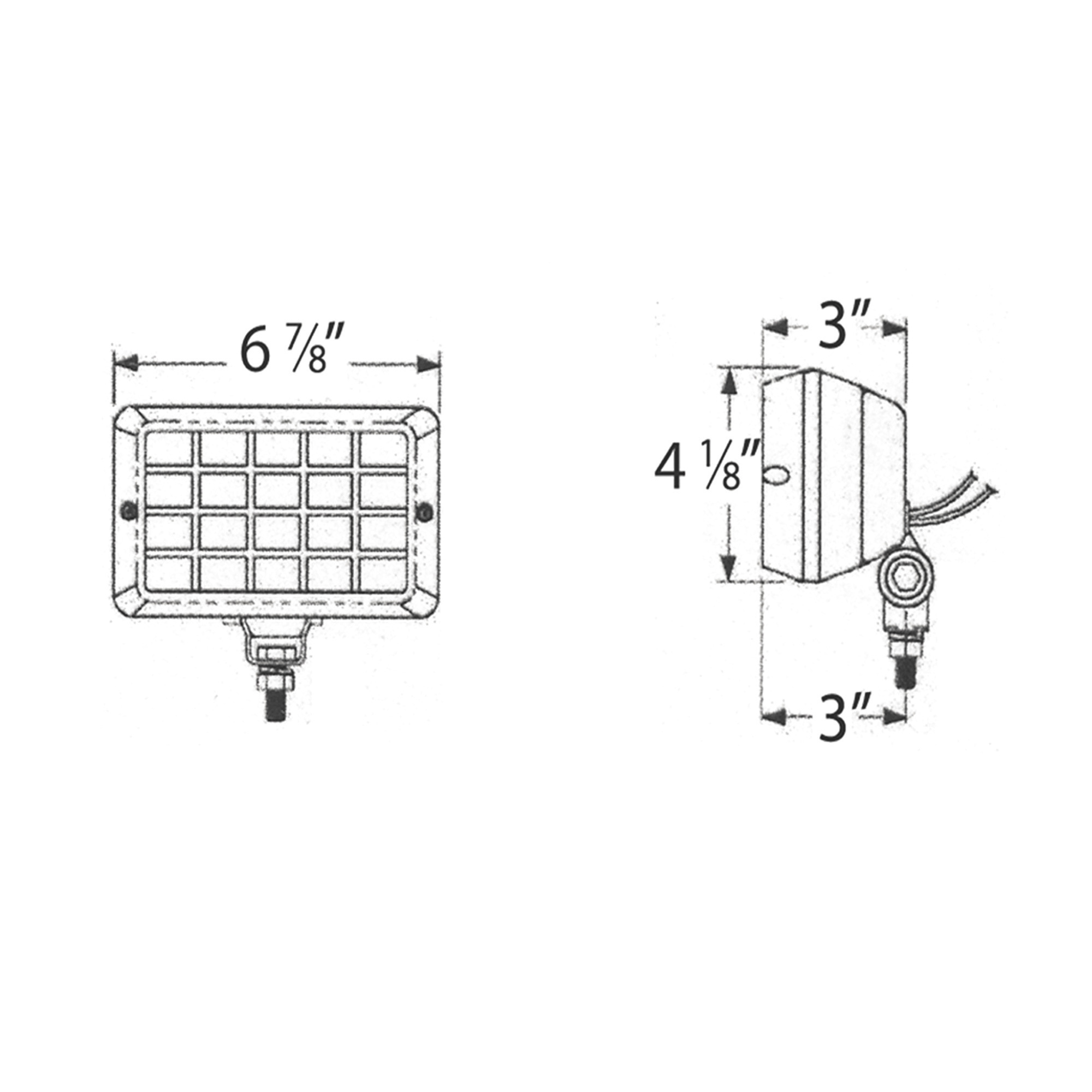 Blazer Wide Angle 12 Volt Halogen Flood Light, 4in. x 6in., 55 Watts ...