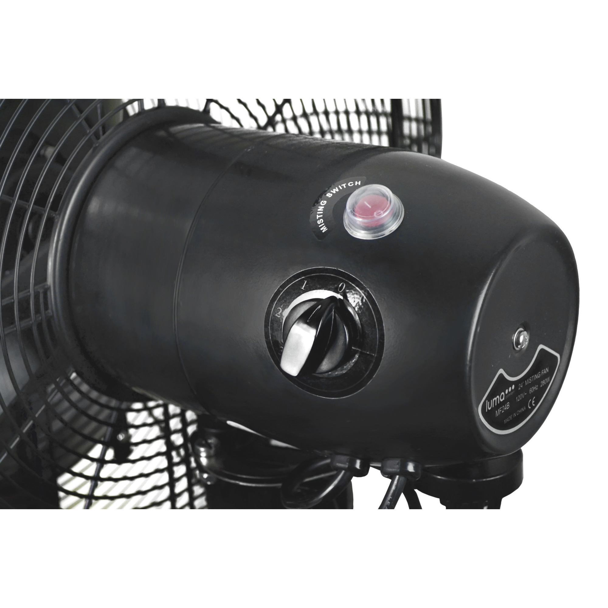 Newair Pedestal Misting Fan, 7500 CFM, 24in., Adjustable Mist, Water ...