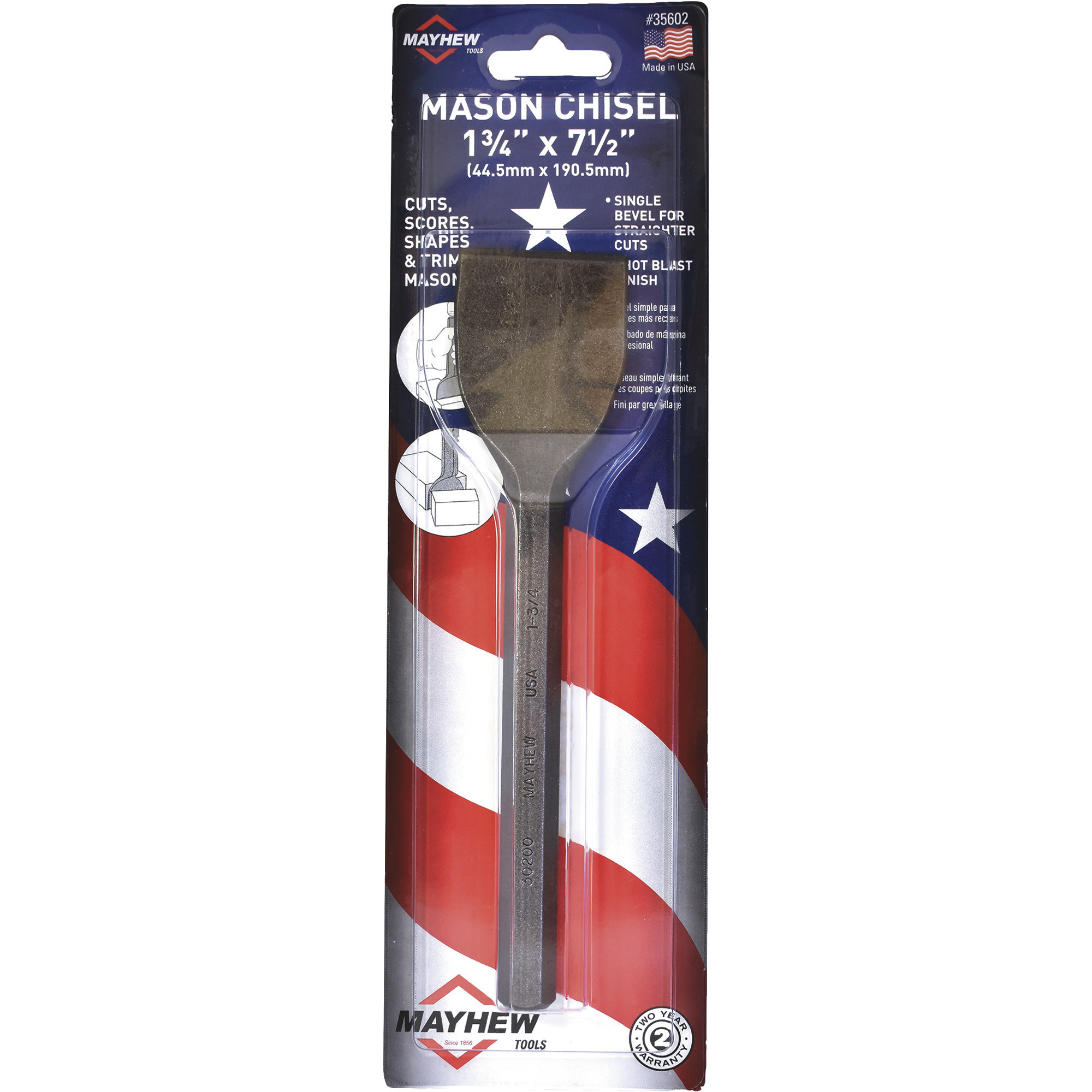 Mayhew Mason's Chisel, 1 3/4in. x 7.5in., Model# 35602 | Northern Tool