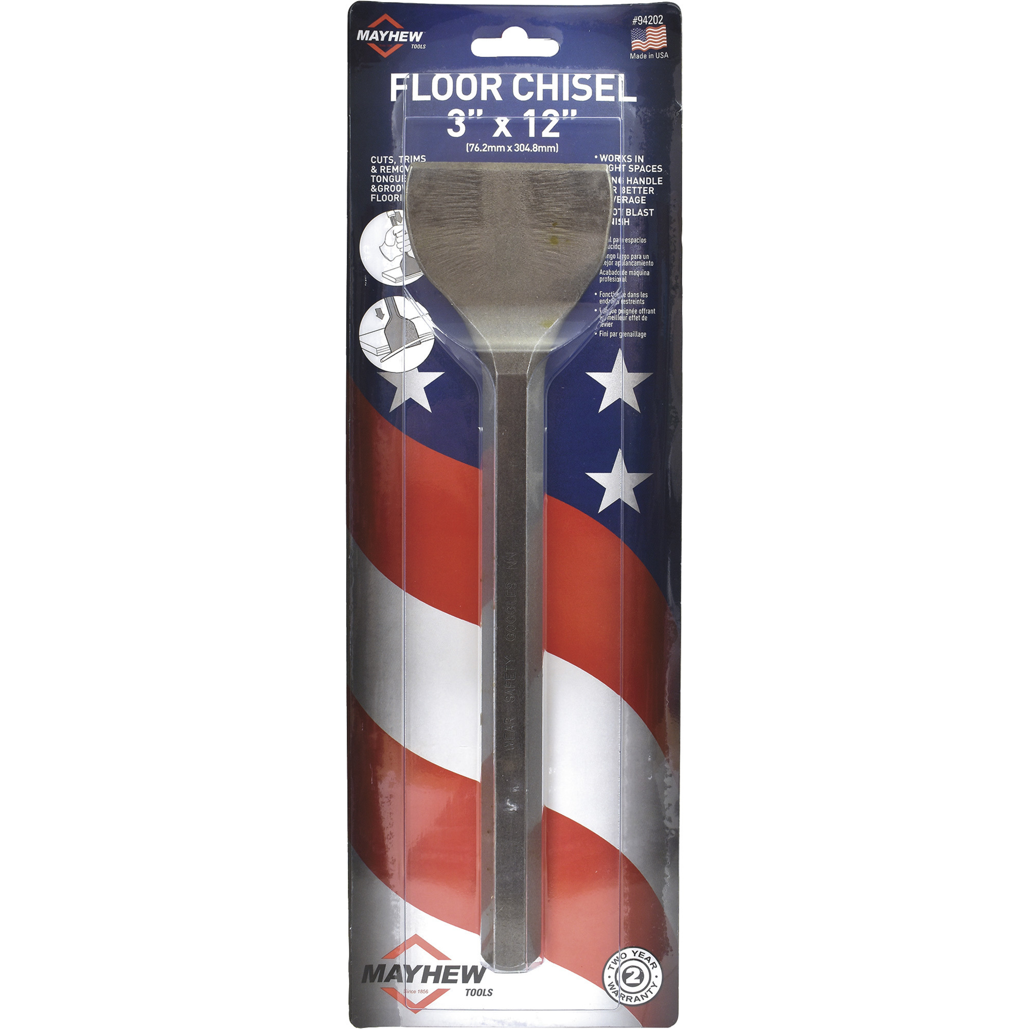 Mayhew Floor Chisel, 3in. x 12in., Model# 10202 | Northern Tool