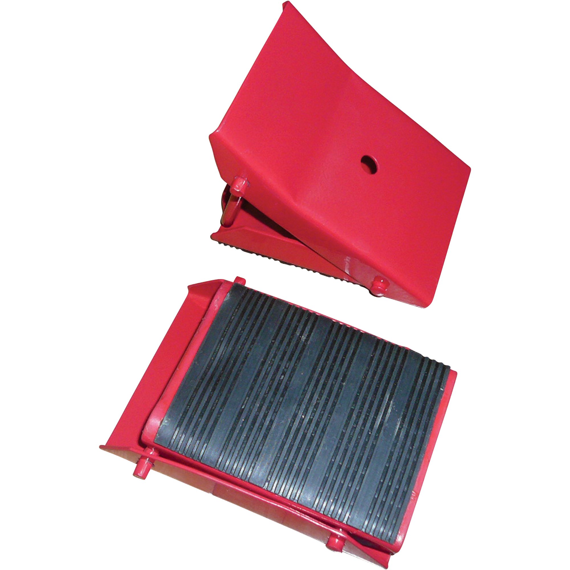 Ironton Folding Metal Wheel Chocks — Pair, 4.25 in. L x 3.335 in. W x 3 ...