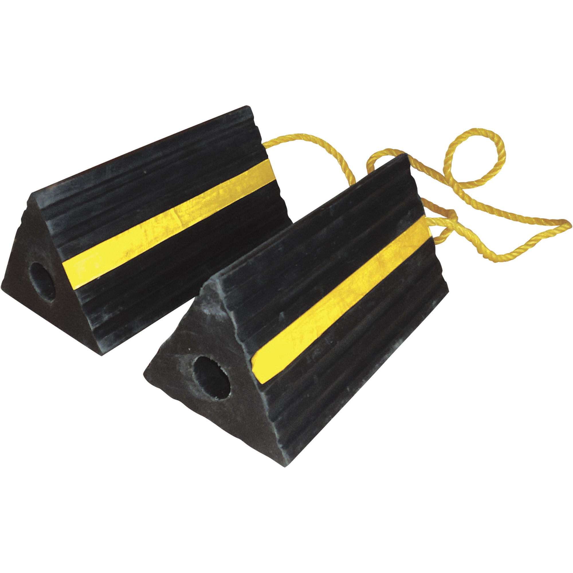 Ironton Aircraft Wheel Chocks, Small Size, Ribbed Rubber, 10in. x 5in ...