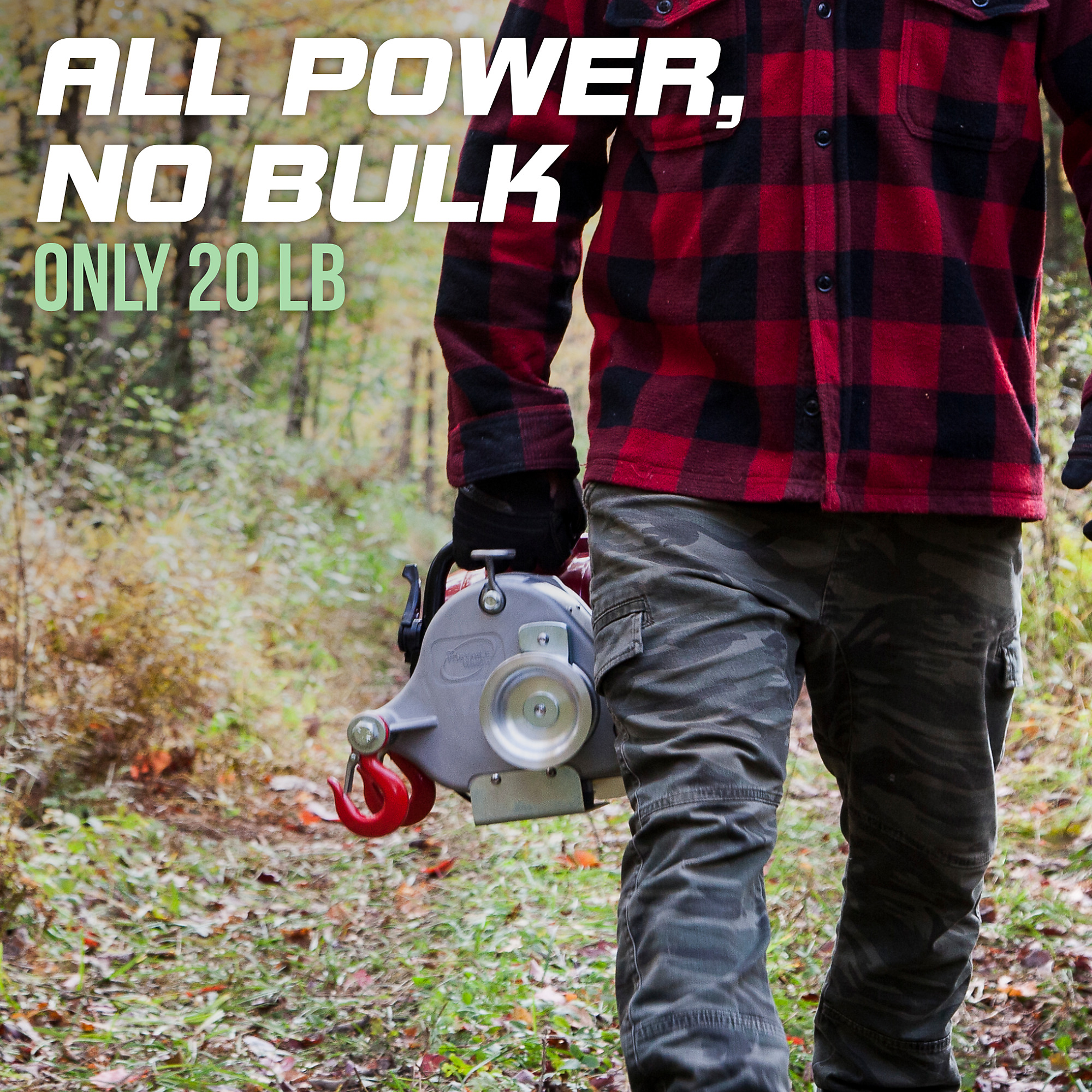 Portable Winch Gas-Powered Capstan Winch Kit, 1550-Lb. Pulling Capacity ...