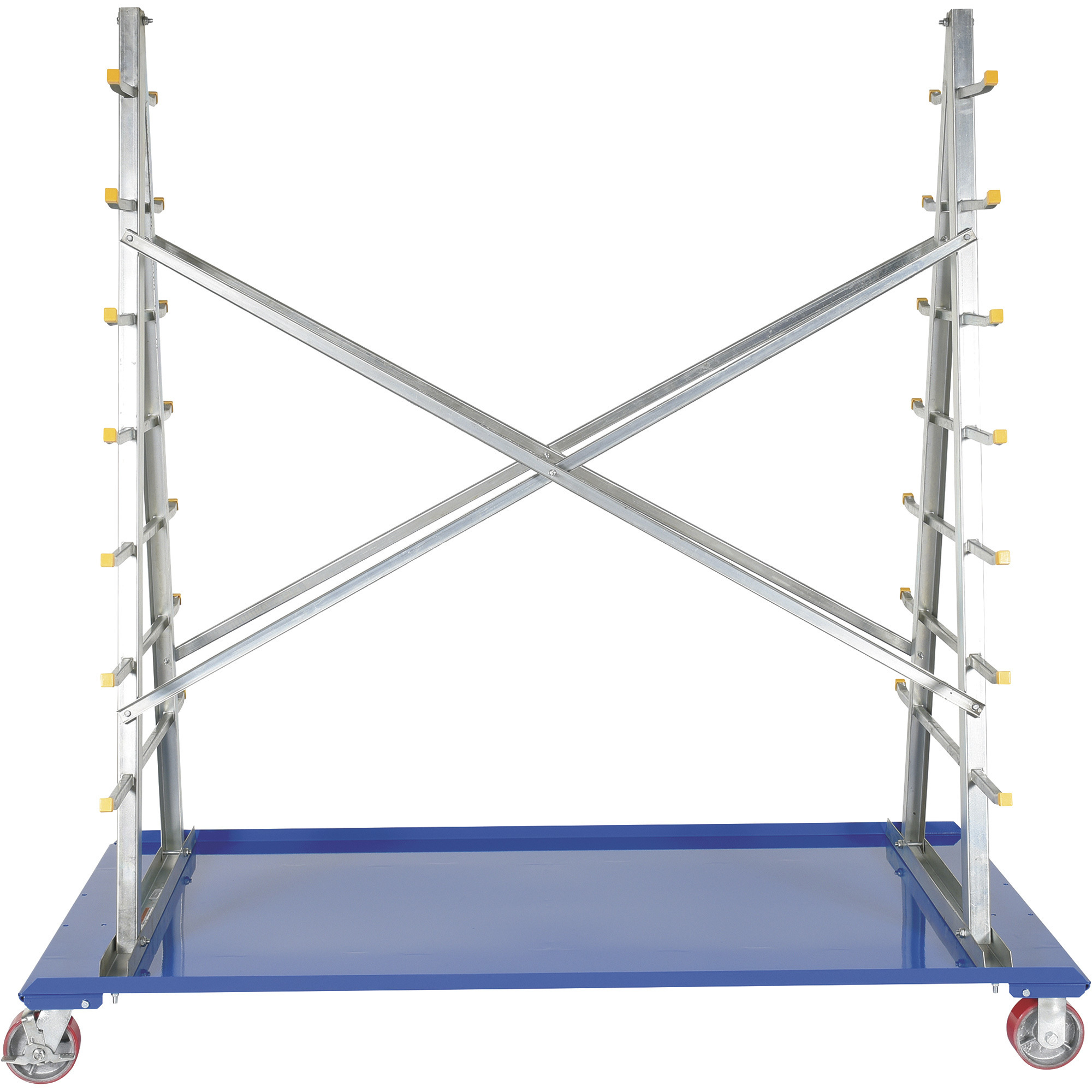 Vestil Rolling A-Frame Cart with Storage Rack - 2,000-Lb. Capacity, 36 ...