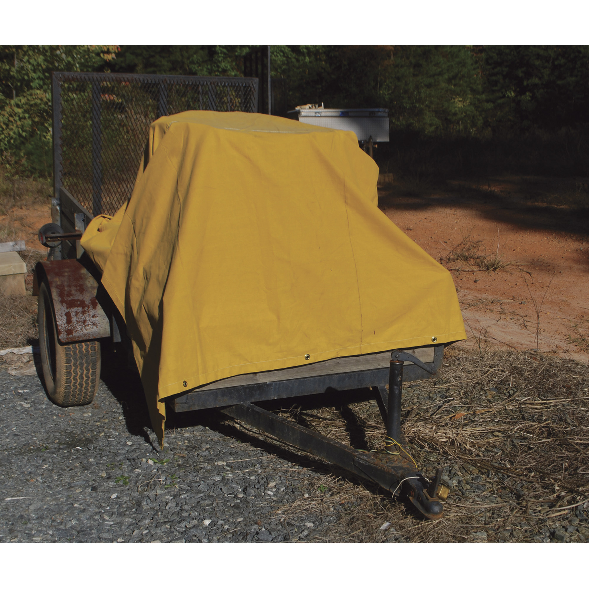 Dize Heavy-Duty 10-Oz. Treated Cotton Duck Canvas Tarp, Mustard Yellow ...