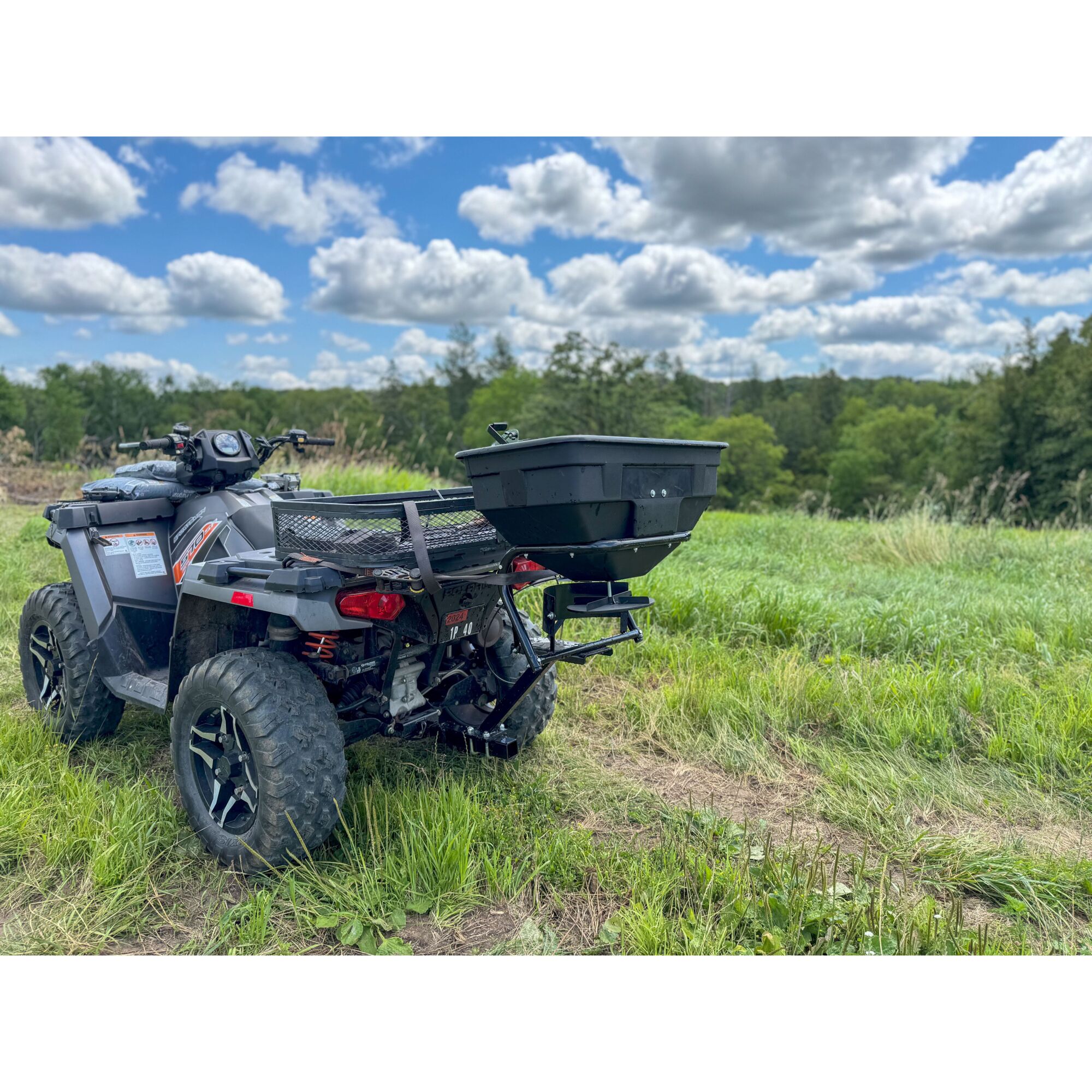 Field Tuff 12 Volt ATV Hitch-Mount Spreader - 80-Lb. Capacity, Poly Hopper, Model# AS-80ATV12 ...