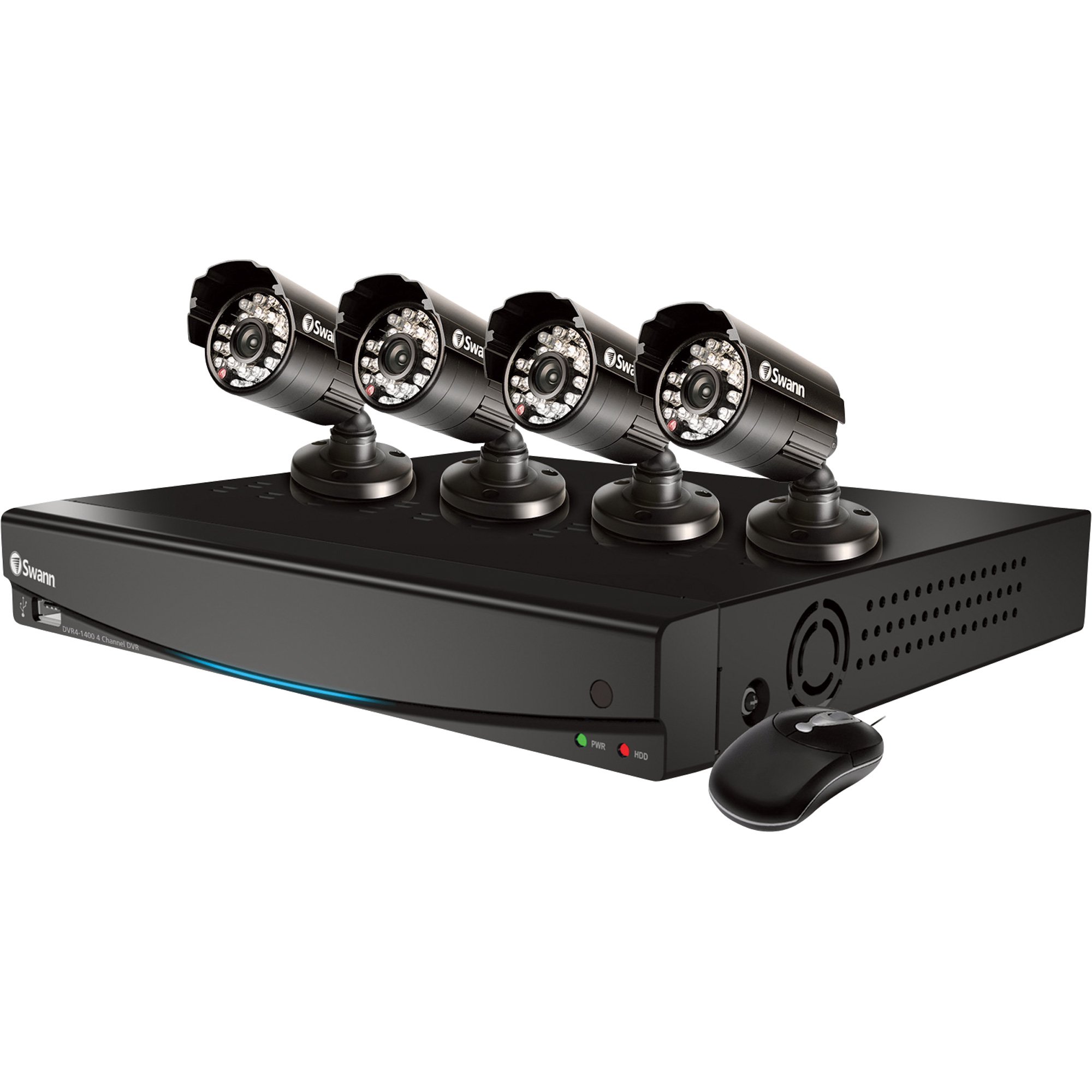 Swann Communications 4-Channel DVR Security System with 4 Cameras ...