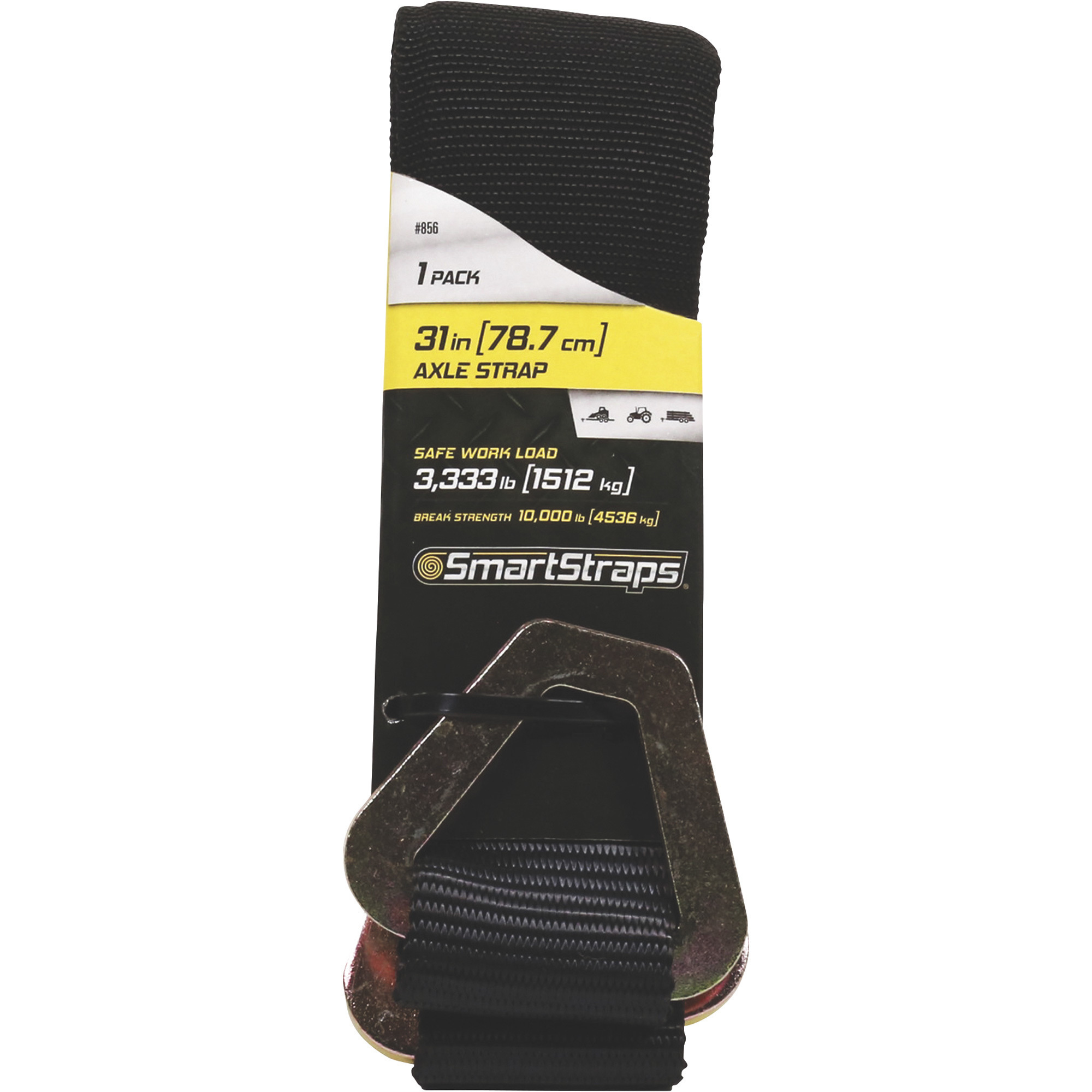 SmartStraps Axle Strap, 31in.L x 2in.W, 10,000-Lb. Capacity, Black ...
