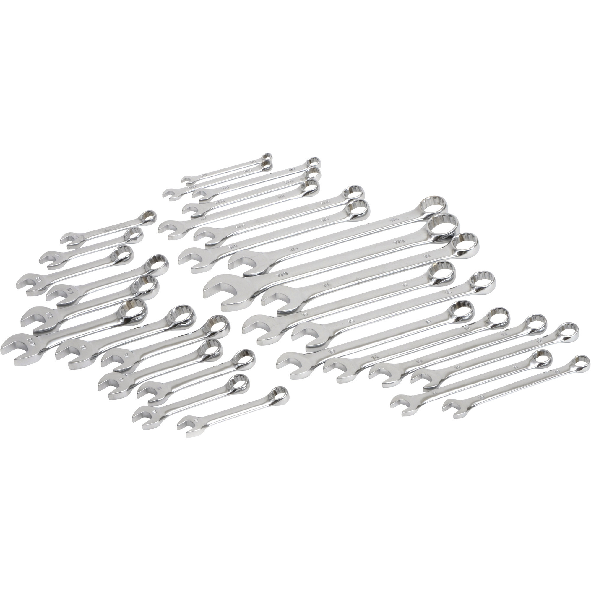 Ironton SAE/Metric Combination Wrench Set, 30-Pc., Full-Size and Stubby ...