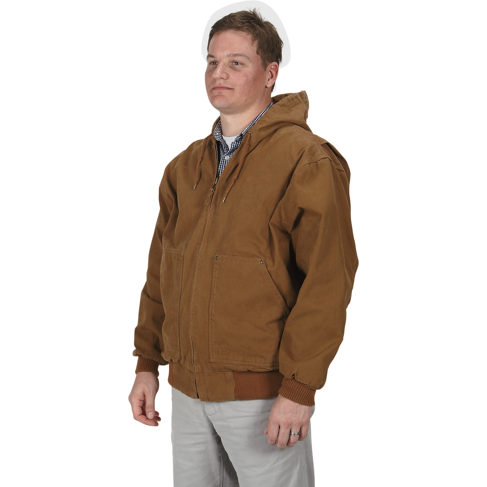 Key Thermal Lined Hooded Jacket — Saddle, XL, Model# 331.28 | Northern Tool