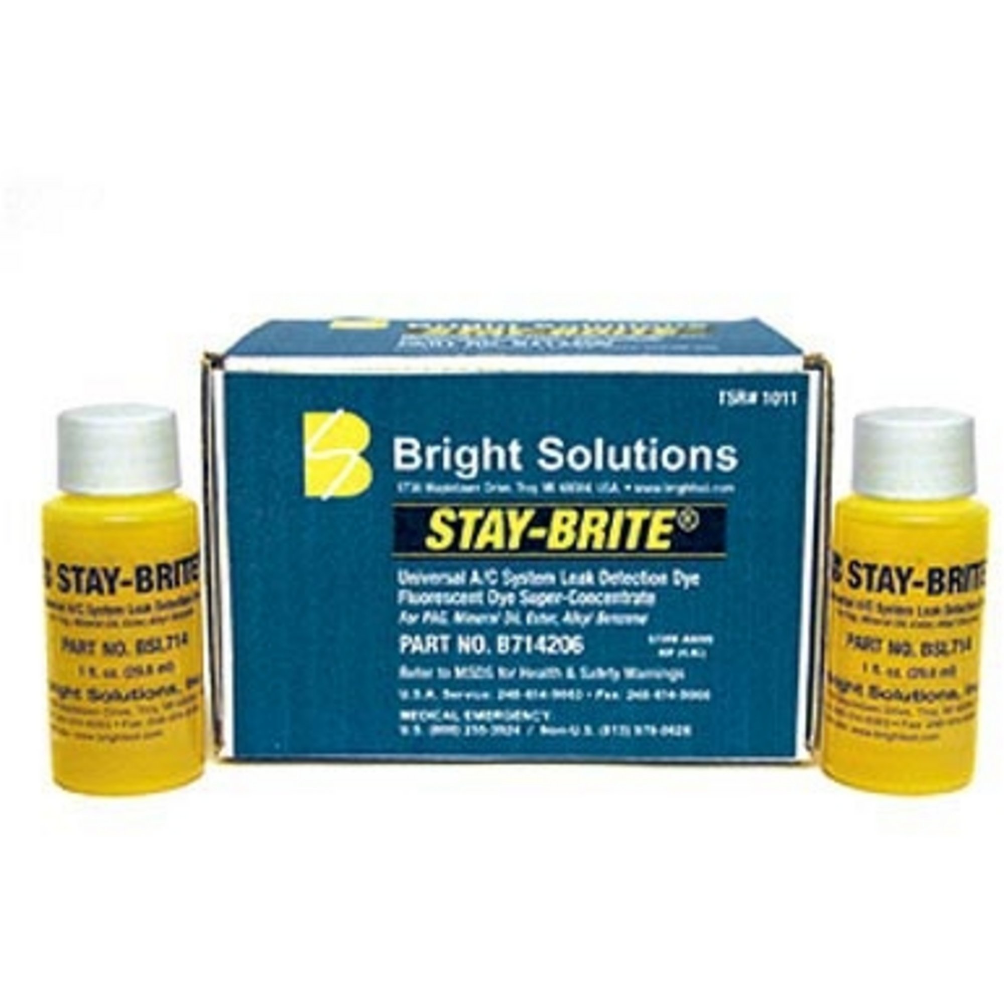 Bright Solutions Stay Brite A/C Dye — 6 Piece, 1 Ounce Bottles ...