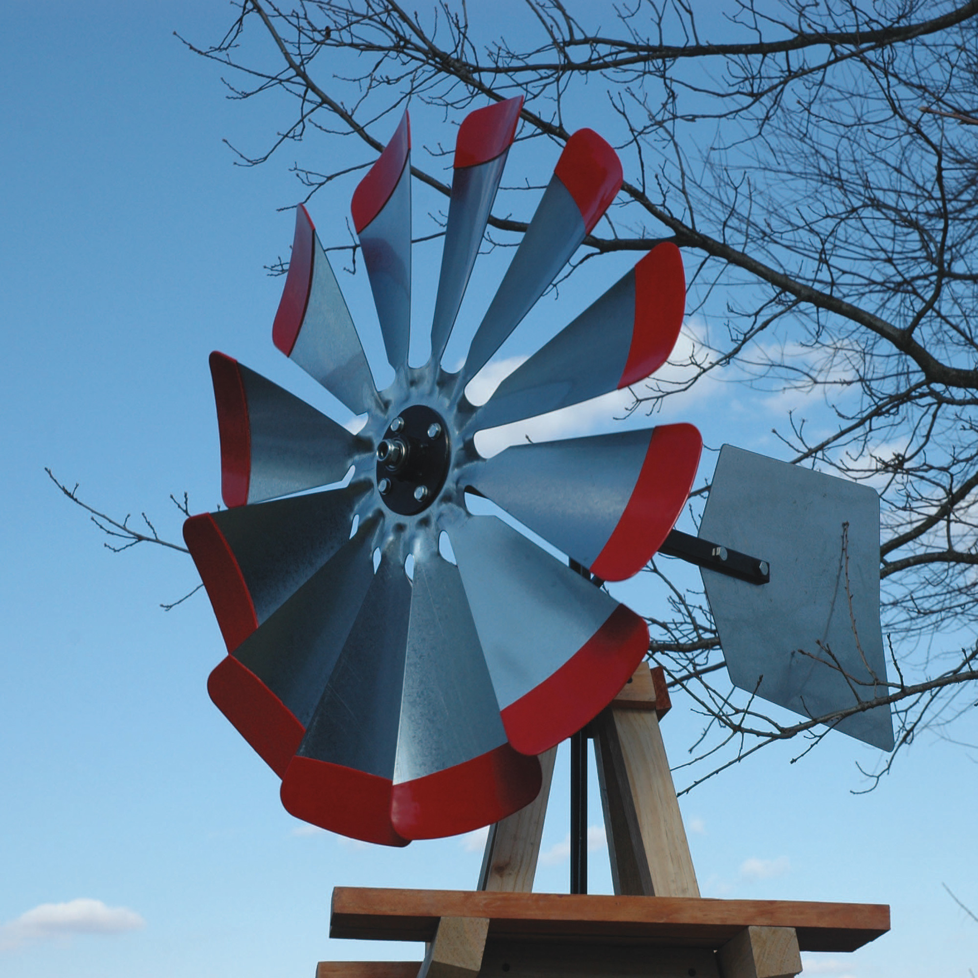 Outdoor Water Solutions Wooden Garden Windmill, 10ft.H, Model# BYW0136 ...