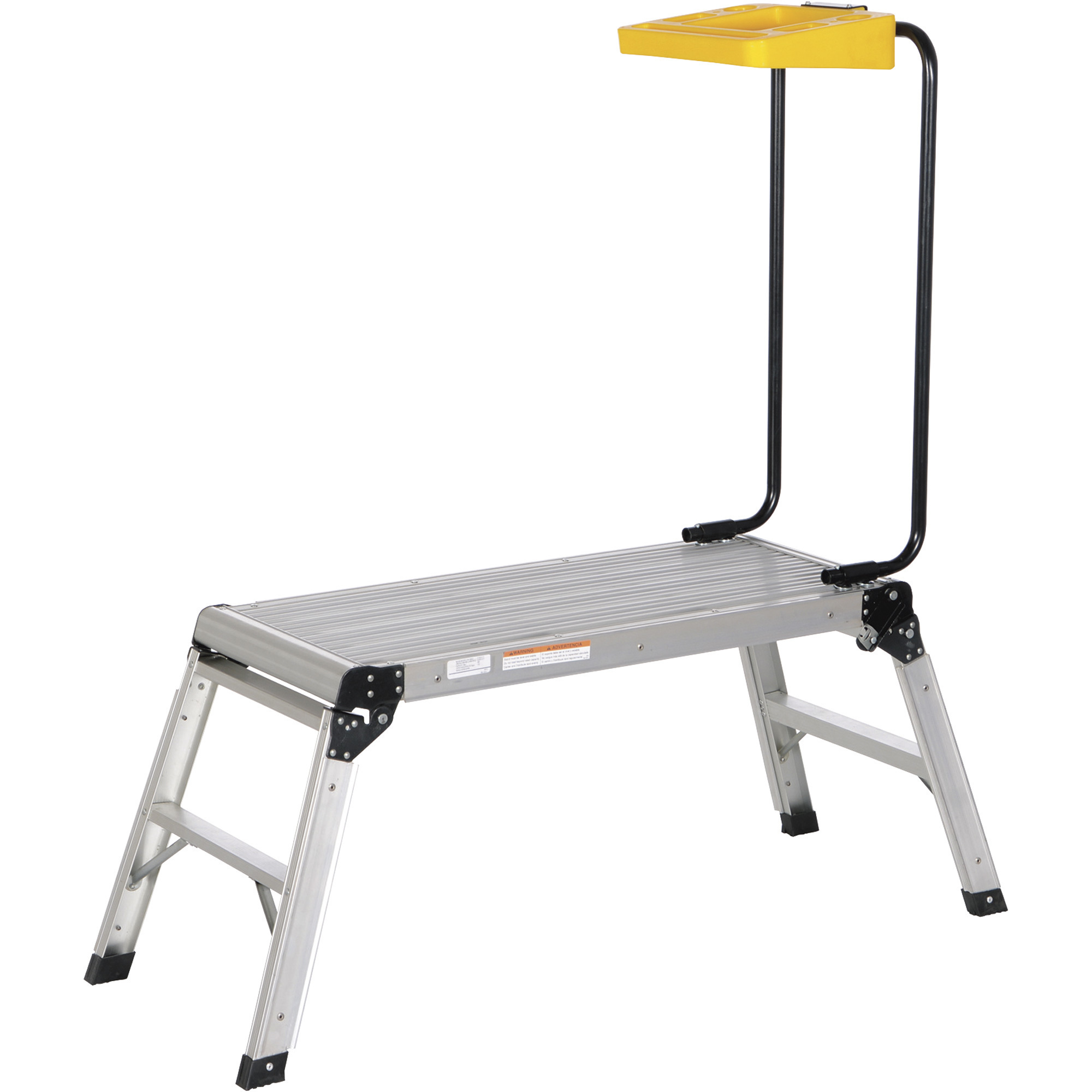 Vestil Aluminum Folding Step Platform with Tool Tray - 51in. Opened ...