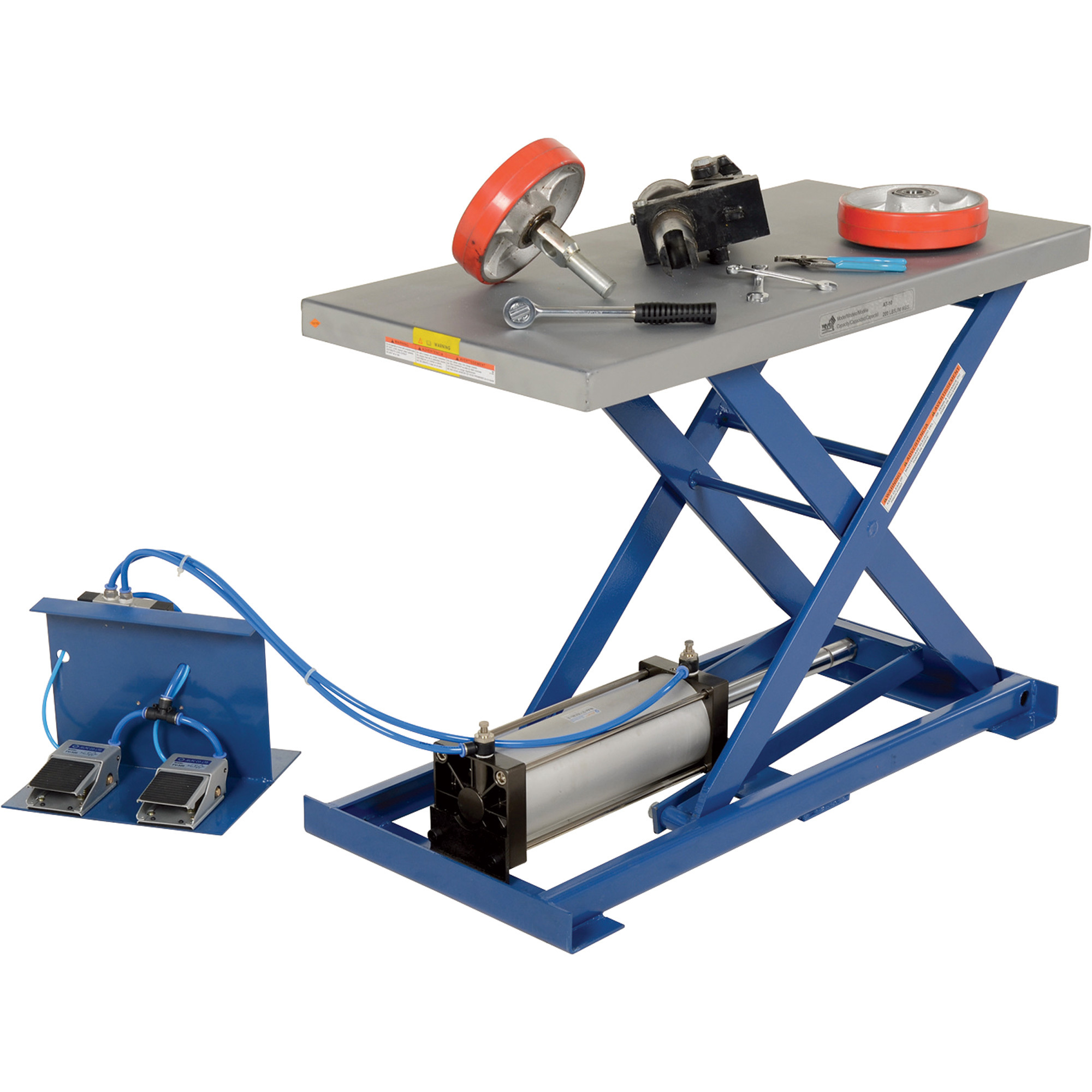 Vestil Pneumatic Scissor Lift Table - 200-Lb. Capacity, 39.5in. x 19 ...