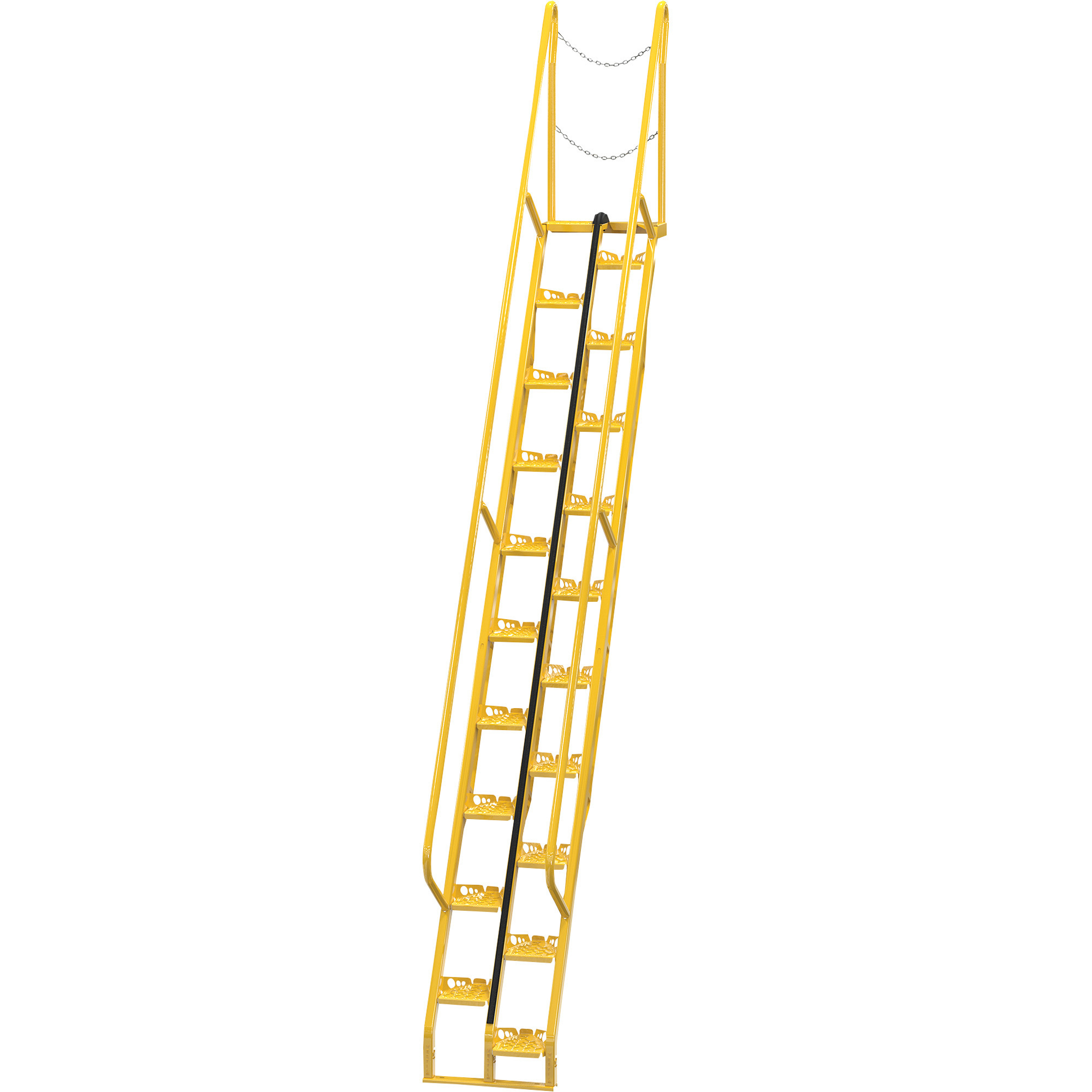 Vestil Alternating-Tread Stairs - 11ft. Height, 56° Angle, 20 Steps ...