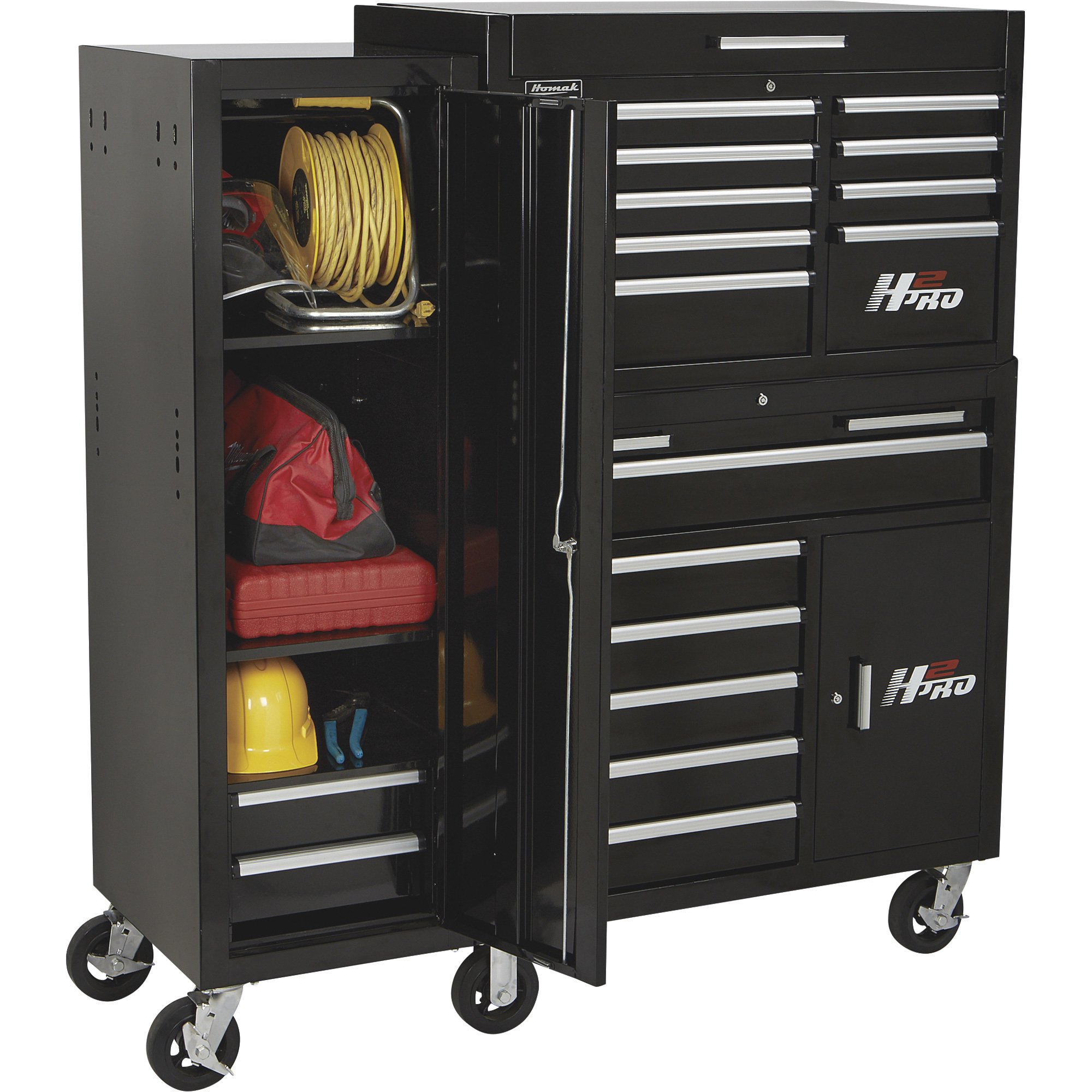 Homak H2Pro Full Length Side Locker — 22 1/4in.W x 19in.D x 65 3/8in.H ...