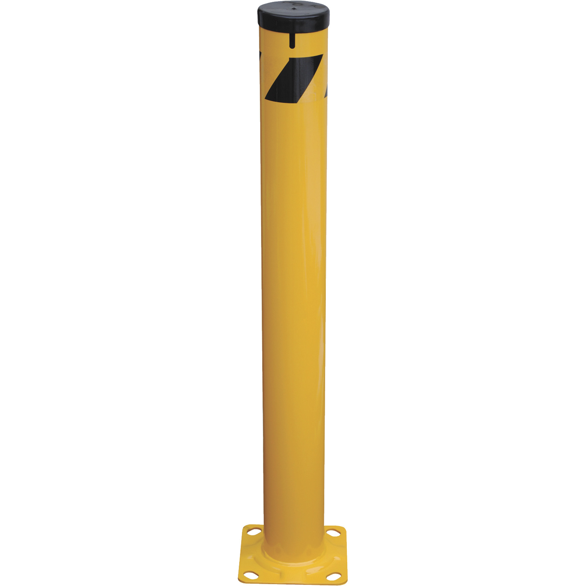 Vestil Steel Safety Bollard with Chain Slots - 36in.H, 4.5in. Dia ...