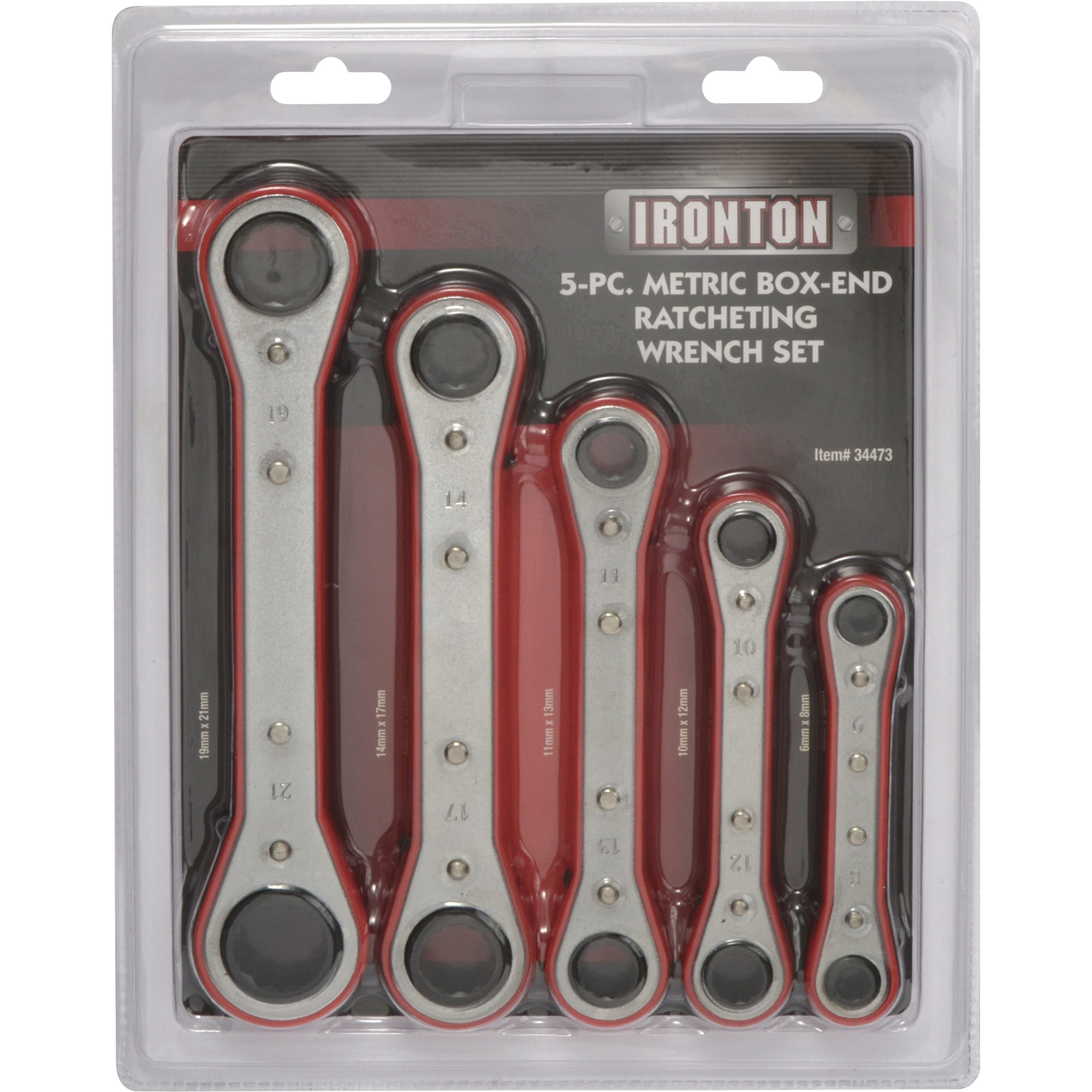 Ironton Ratchet Box End Wrench Set, 5-Pc., Metric | Northern Tool