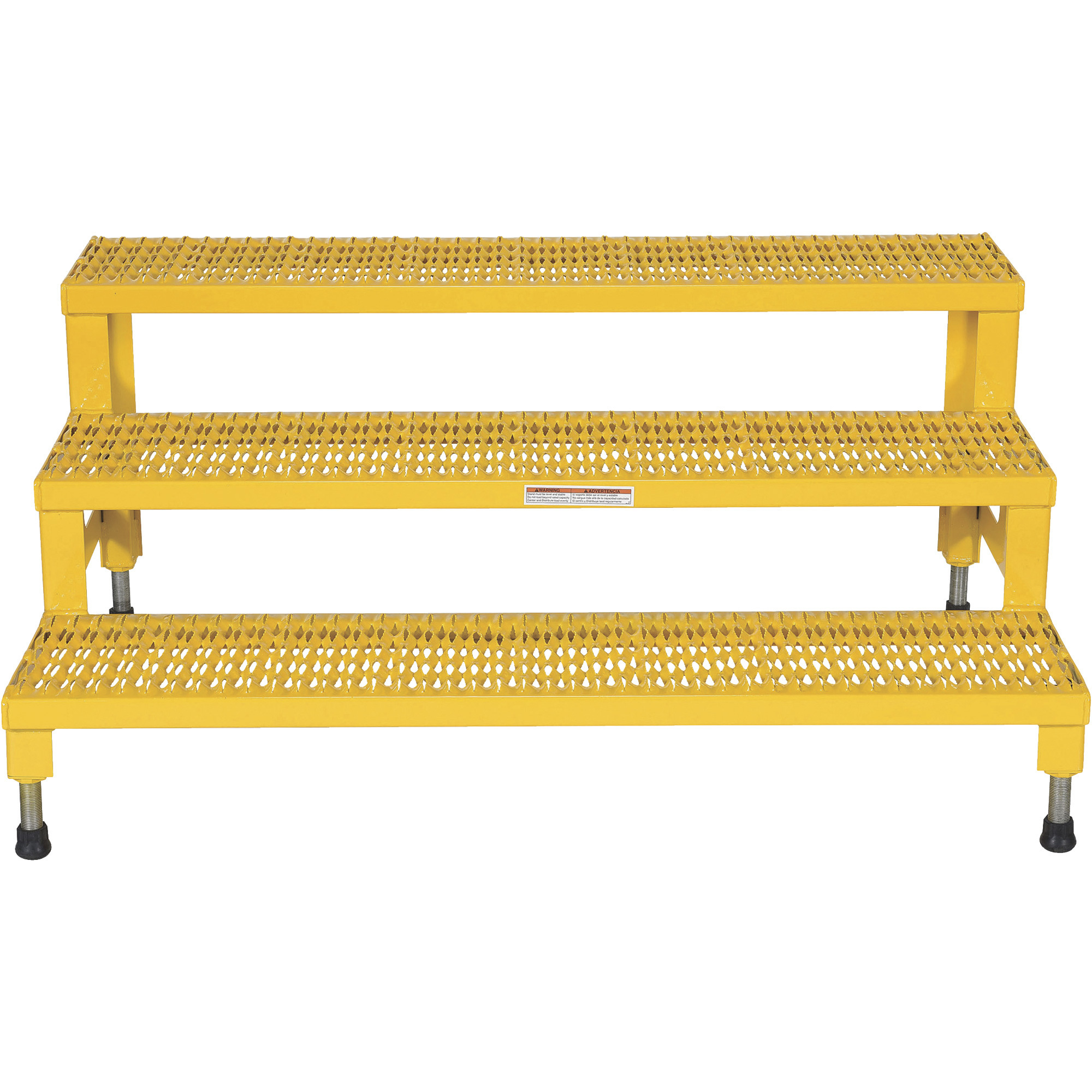 Vestil Adjustable Serrated Step-Mate Stand, 3 Steps, 48in.W x 36in.D ...