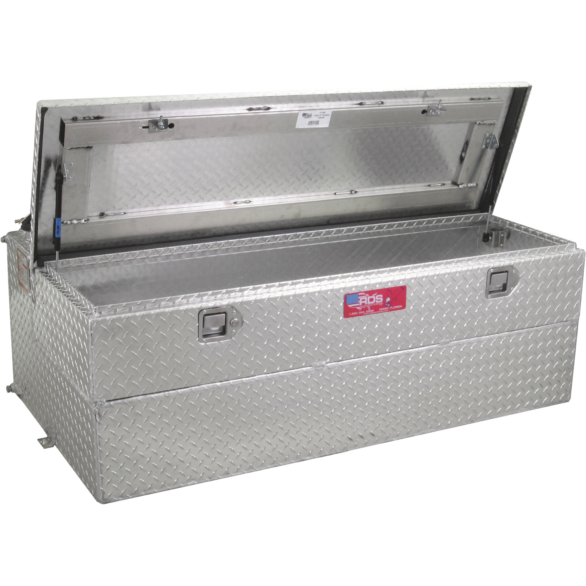 RDS Aluminum Transfer Fuel Tank Toolbox Combo, 95 Gallon, Rectangular ...