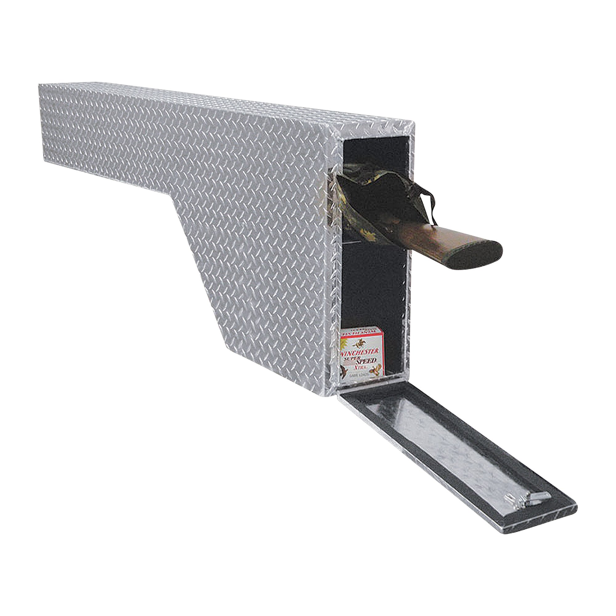 Tradesman Aluminum Wheel Well Gun Truck Box Diamond Plate 60in.L x 8in.W x 20 3 4in.H Model TALFWGB60 Northern Tool