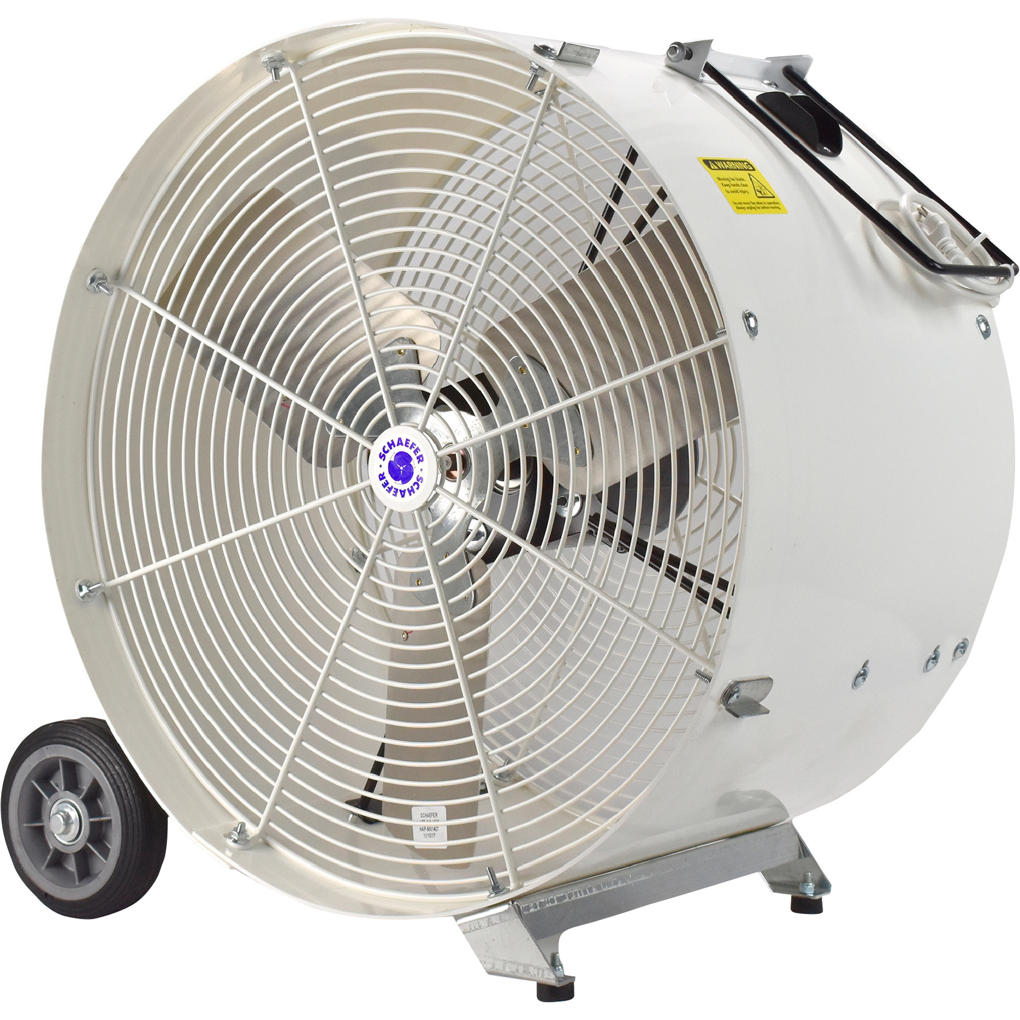 Schaefer Versa-Kool Portable Drum Fan, 24in., 1/2 HP, 5,565 CFM, Model ...