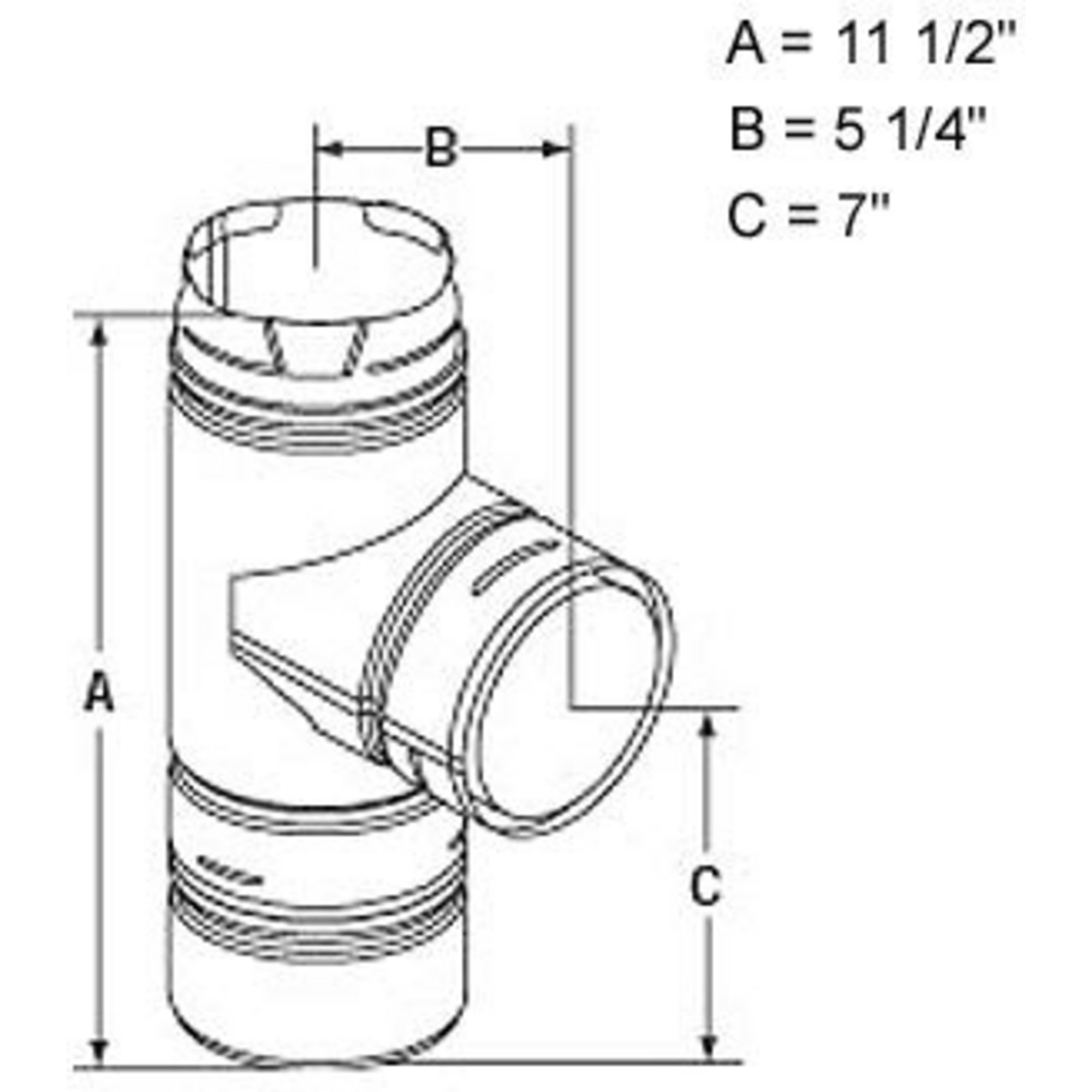 Tee with Cleanout Adapter Black | Northern Tool