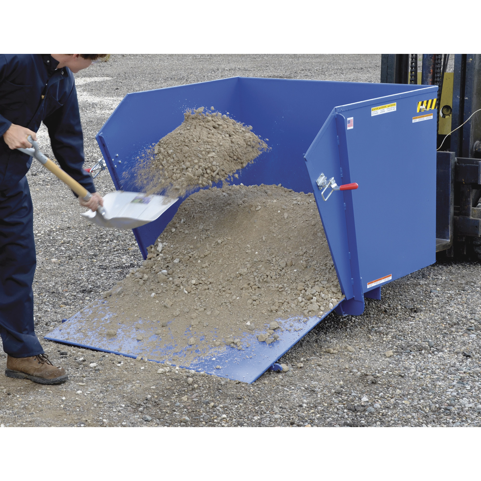Vestil Low Profile Light-Duty Self-Dumping Steel Hopper - 1.5 Cu. Yd ...