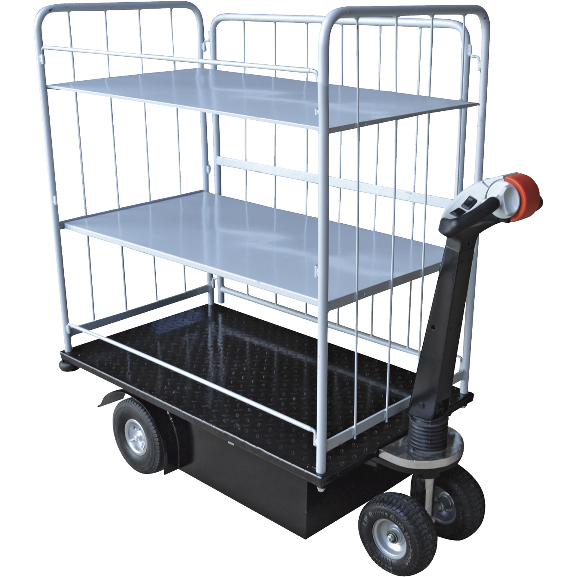 Vestil, TRACTION DRIVE CART - SIDE LOA, Capacity 750 lb, Platform Width ...