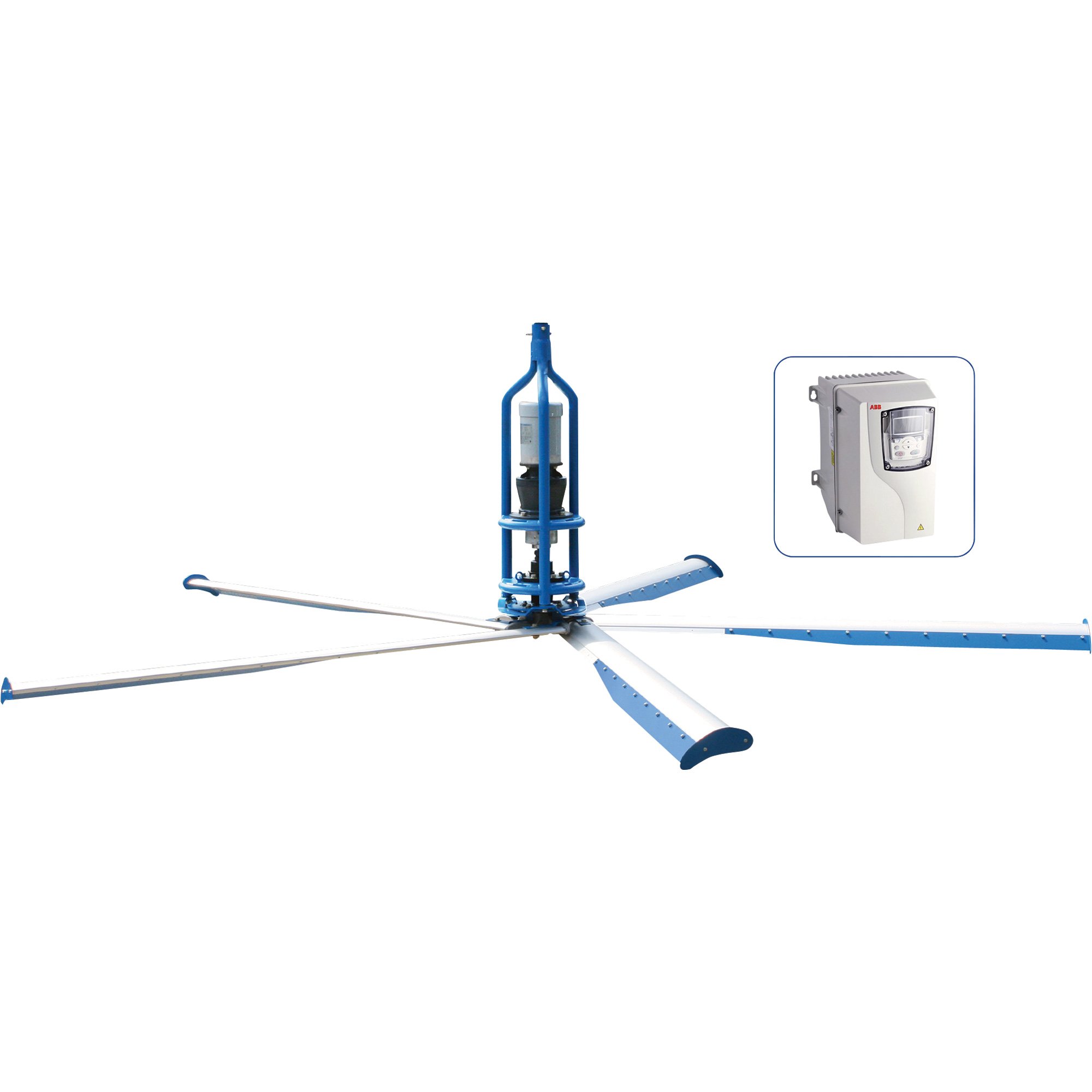 Patterson High-5 High-Volume Ceiling Fan — 18Ft., 201,870 CFM, 380-460 ...