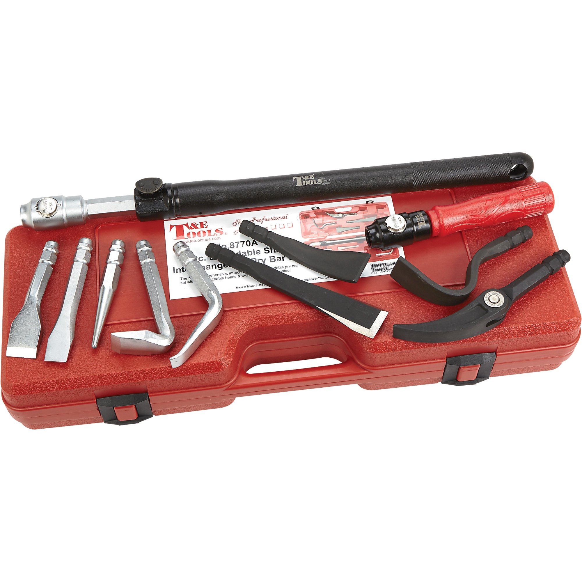T & E Extendable Interchangeable Pry Bar Set — 12-Pc. Set, Model# 8770 ...