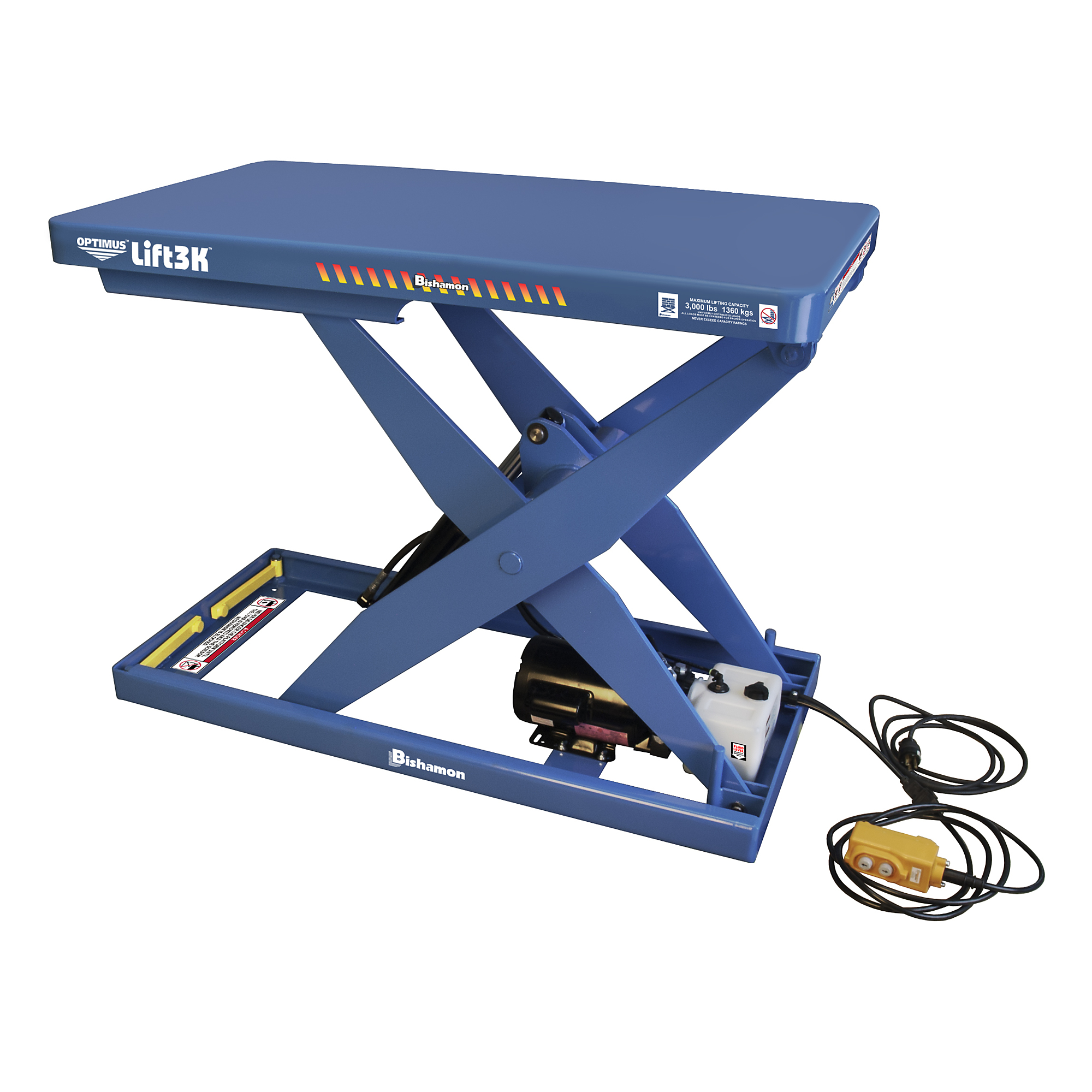 Bishamon Optimus Series Electric Hydraulic Lift Table, 2,000-Lb ...