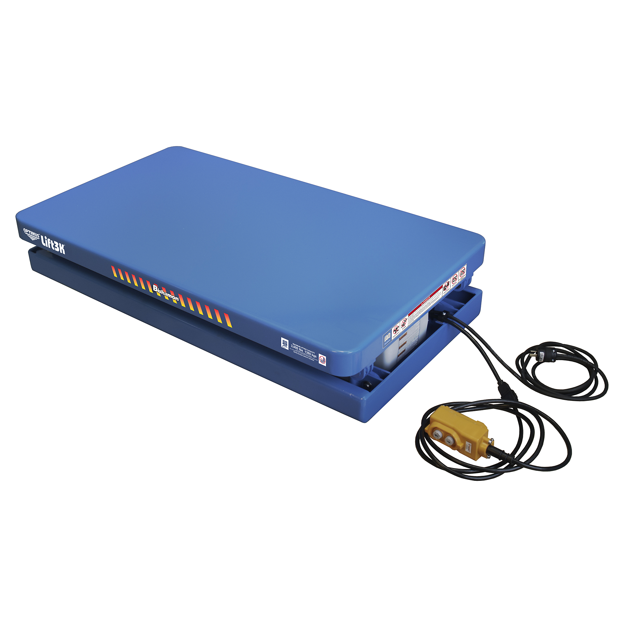 Bishamon Optimus Series Electric Hydraulic Lift Table, 2,000-Lb ...