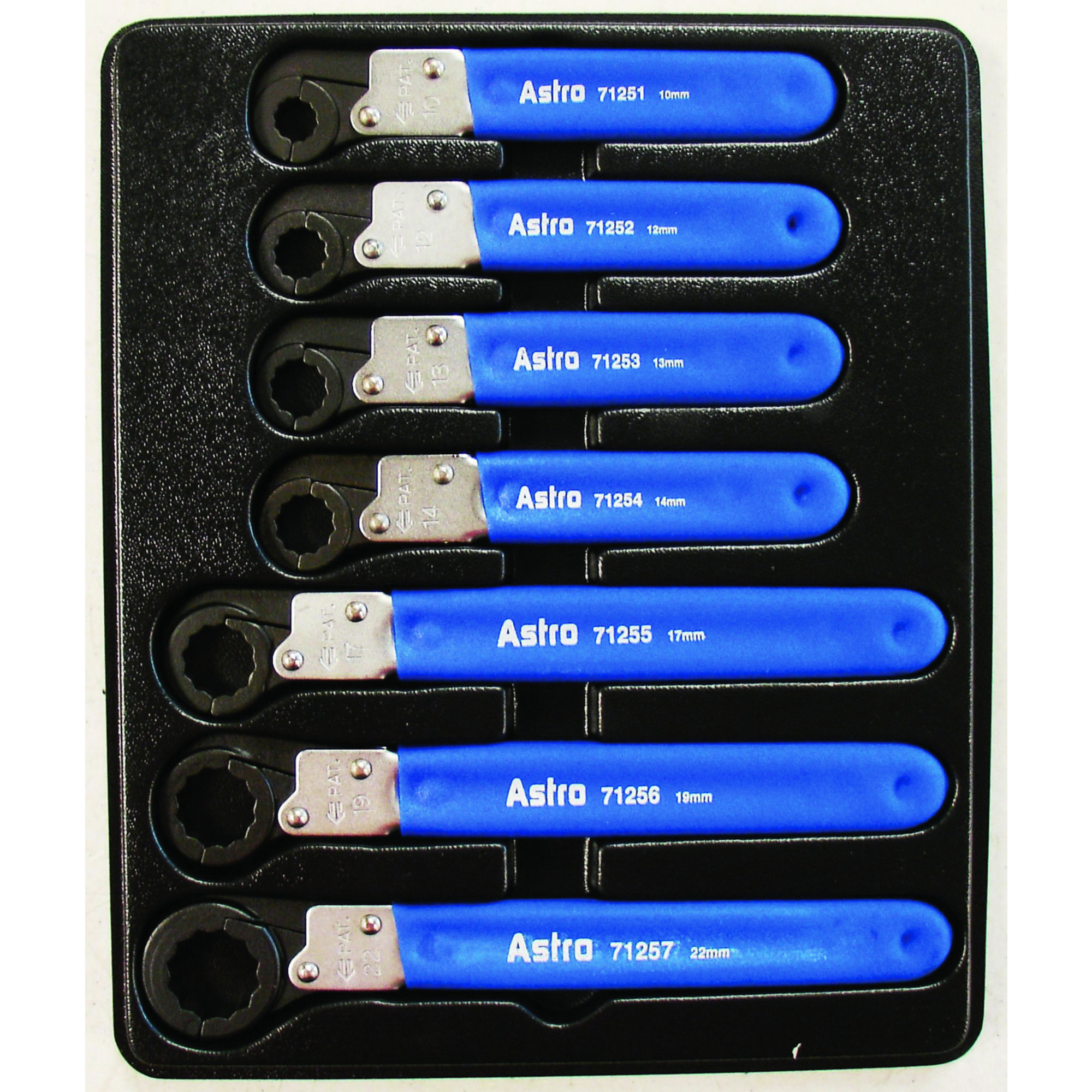 Astro Pneumatic Metric Split Box Ratcheting Wrench Set — 7-Pc., Model ...
