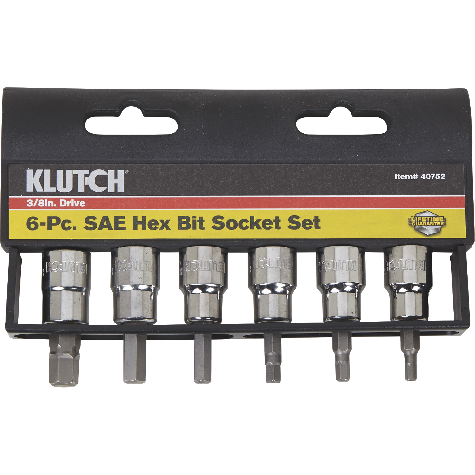 Klutch Hex Bit Socket Set, 6-Pc., 3/8in.-Drive, SAE | Northern Tool